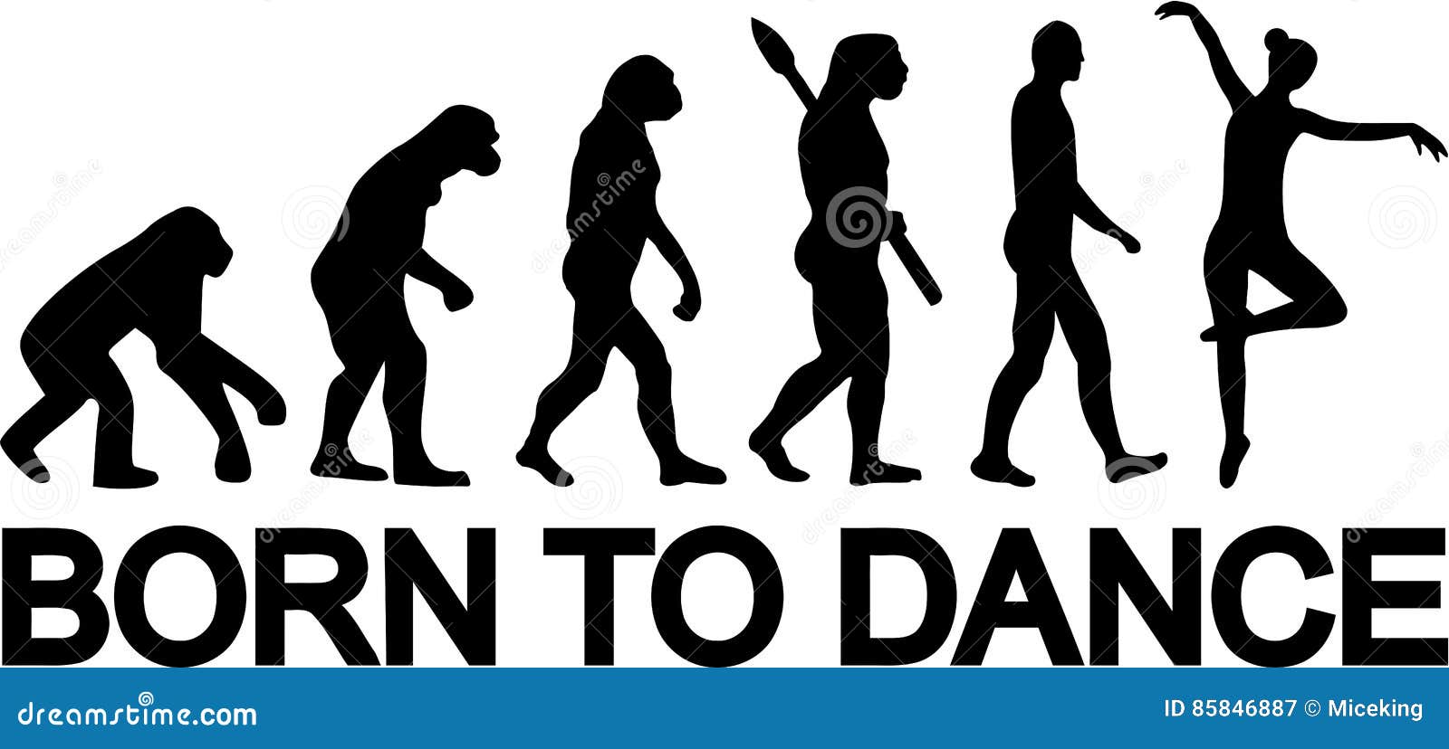 Ballet Evolution Born To Dance Stock Vector - Illustration of logo ...