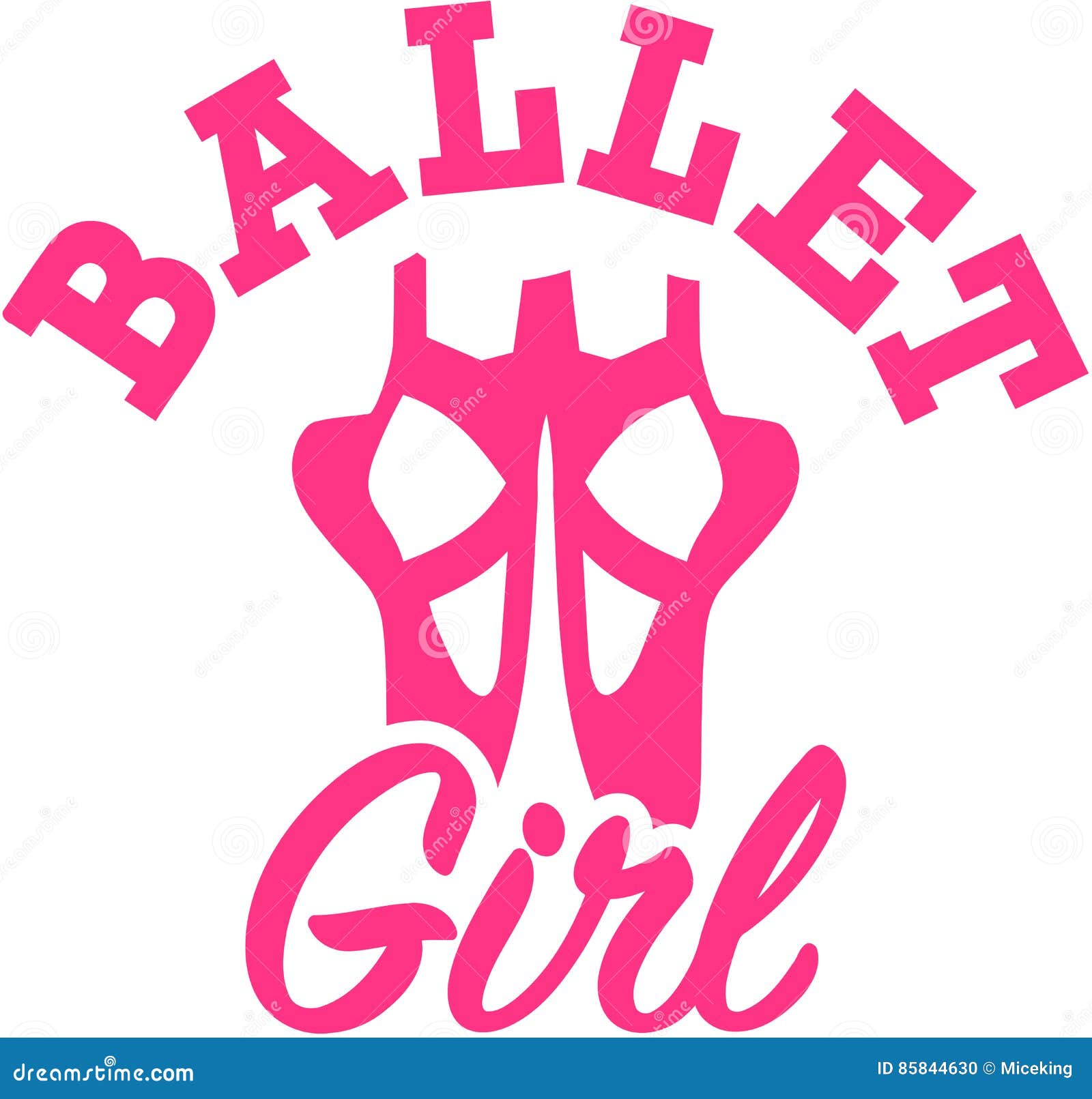 Ballet girl stock vector. Illustration of gymnastics - 85844630