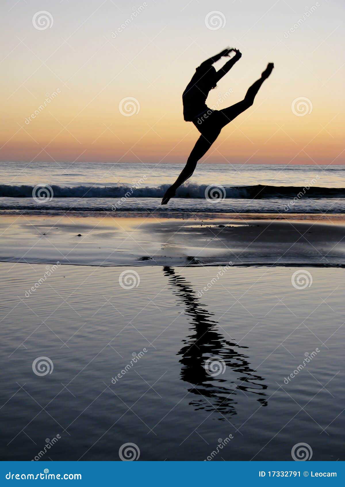 Ballet Girl Jump in the Sunset Stock Image - Image of fame, black: 17332791