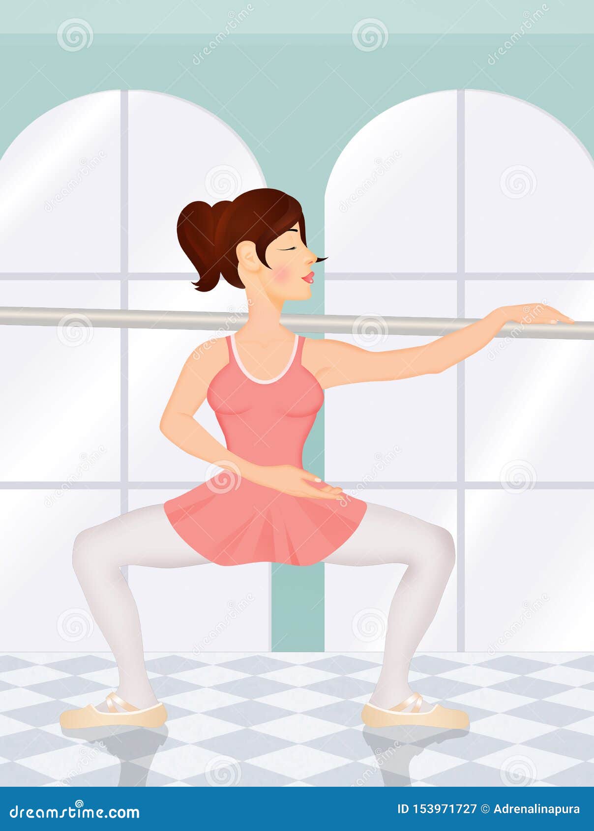 Ballet grand plie position stock illustration. Illustration of position ...