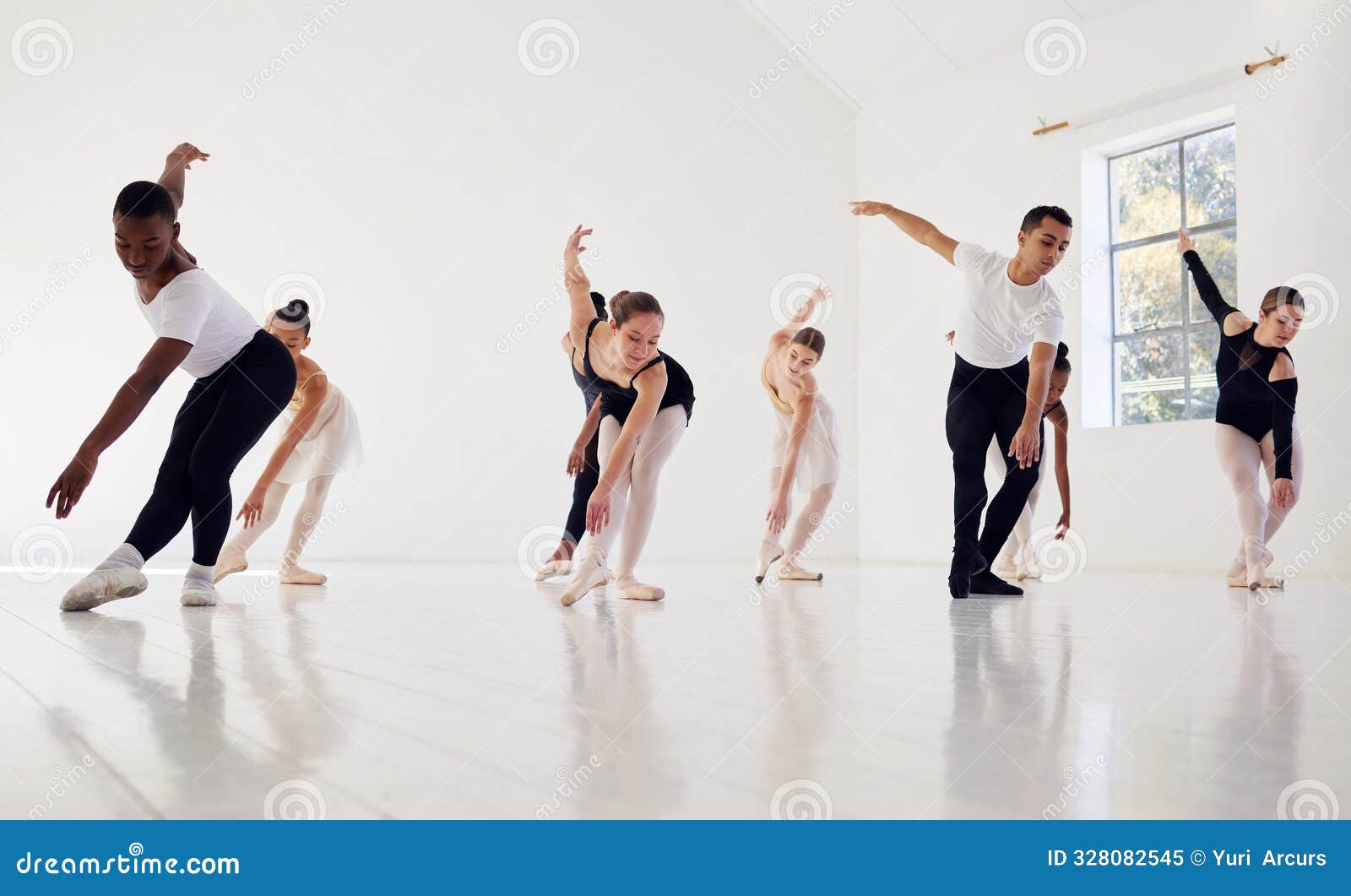 Ballet, Group and Dance Class with Routine, Exercise and Training for ...