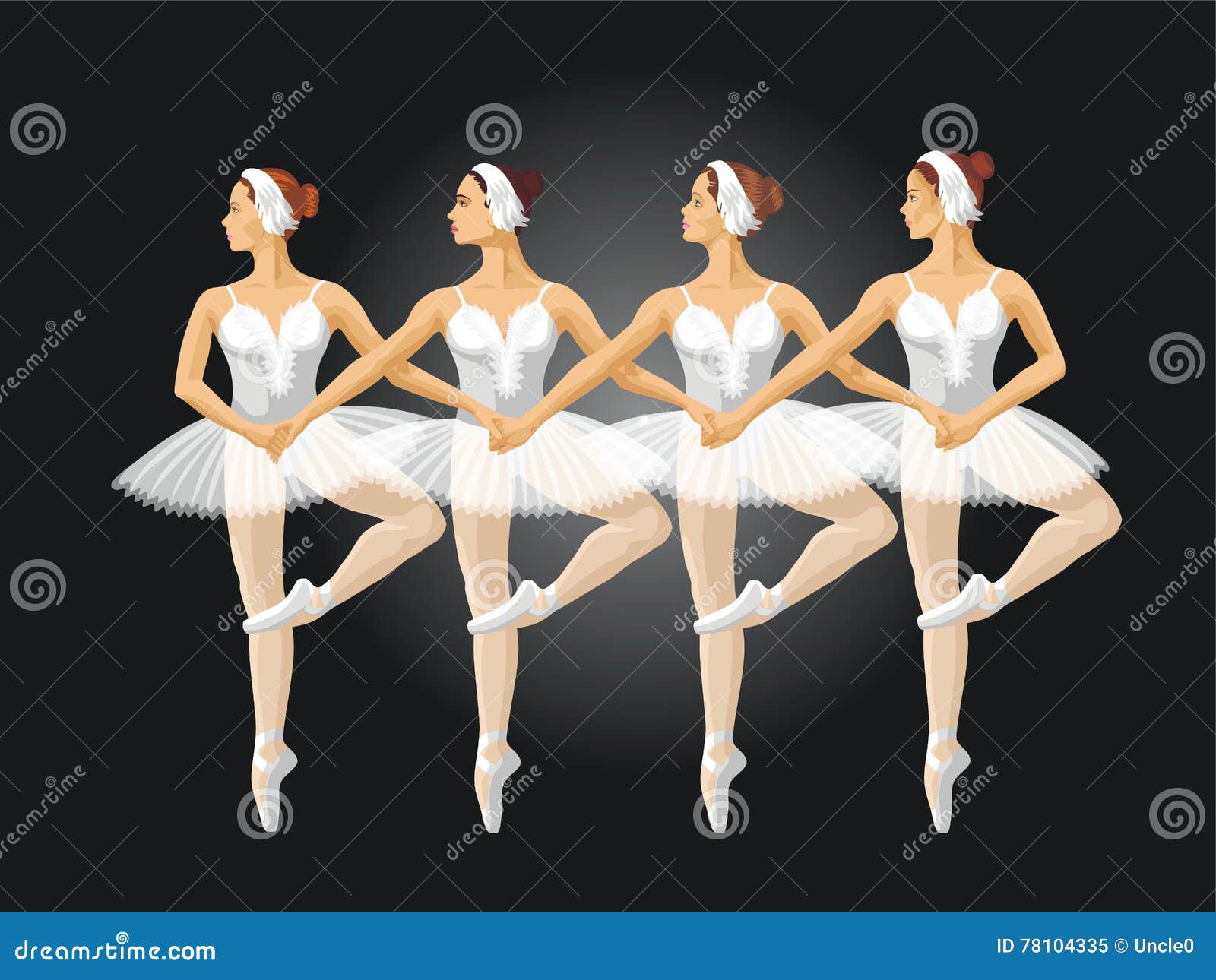 Ballet stock illustration. Illustration of group, theater - 78104335