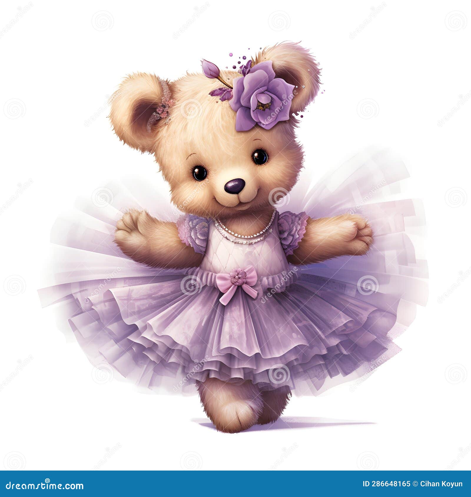 Ballet joy with teddy clip stock illustration. Illustration of paper ...