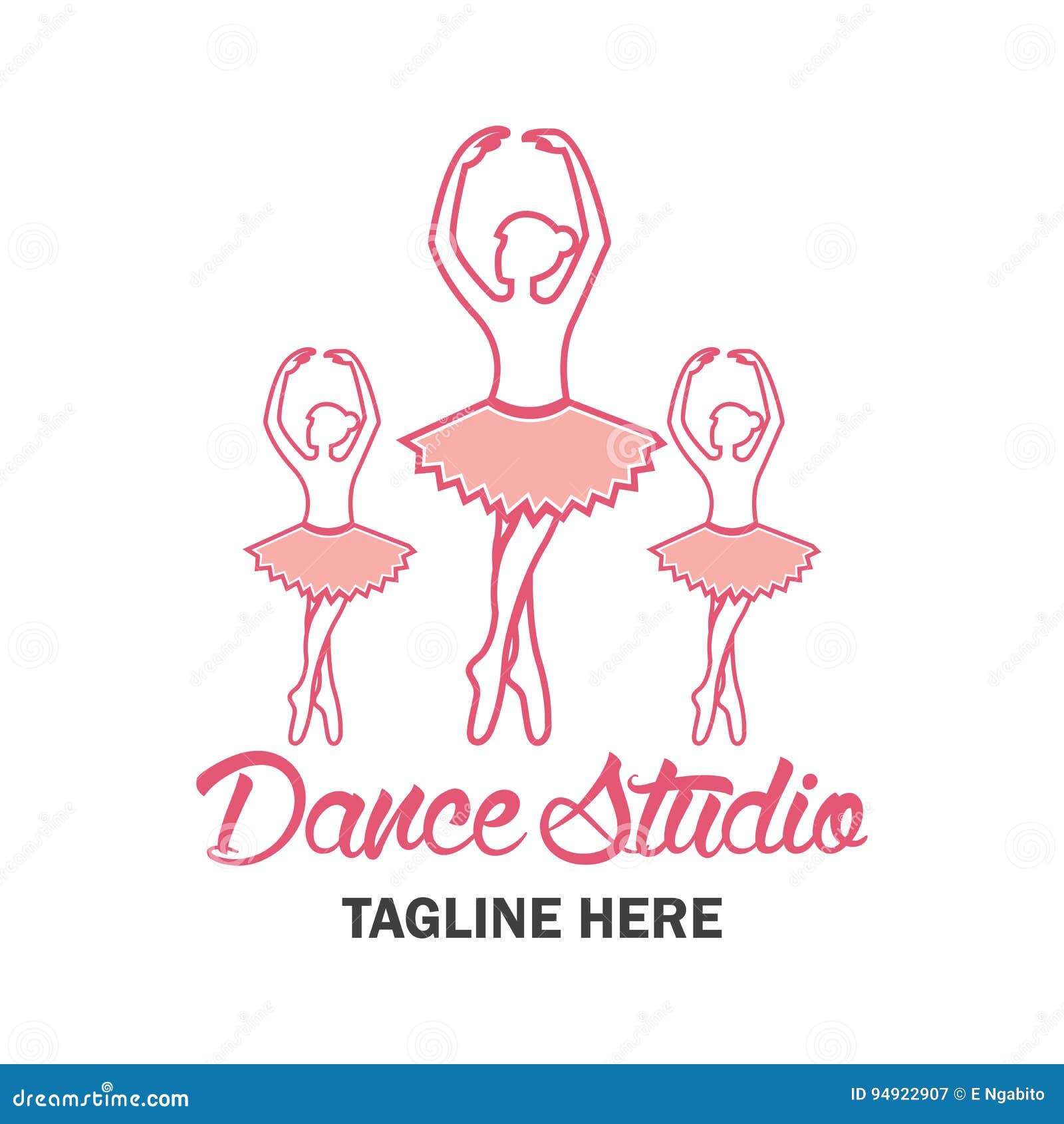 Ballet Logo for Ballet School. Vector Illustration Stock Vector ...