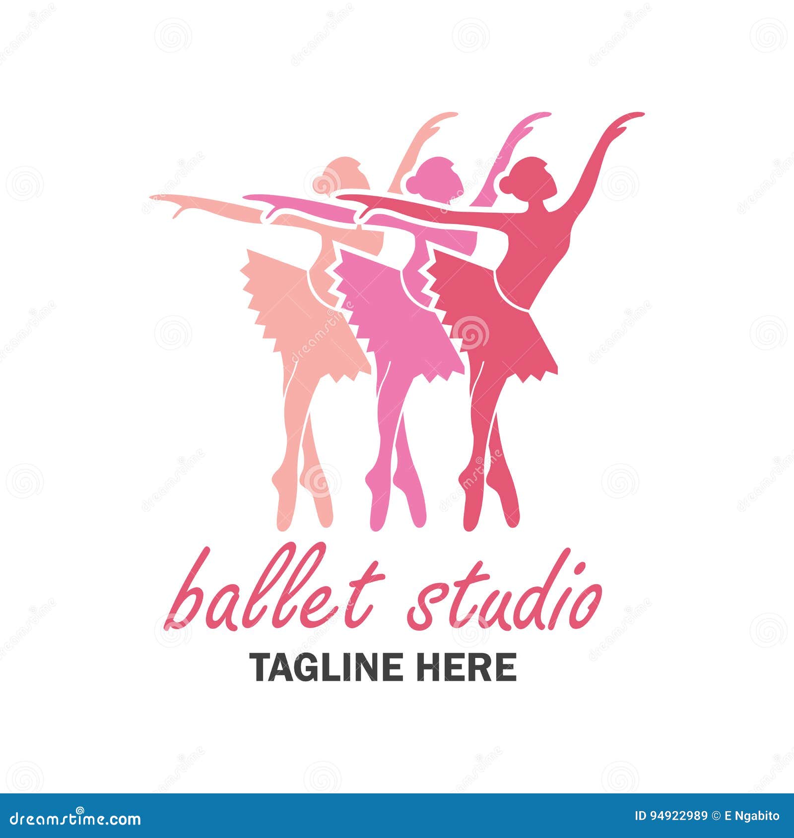 Ballet Logo for Ballet School. Vector Illustration Stock Vector ...