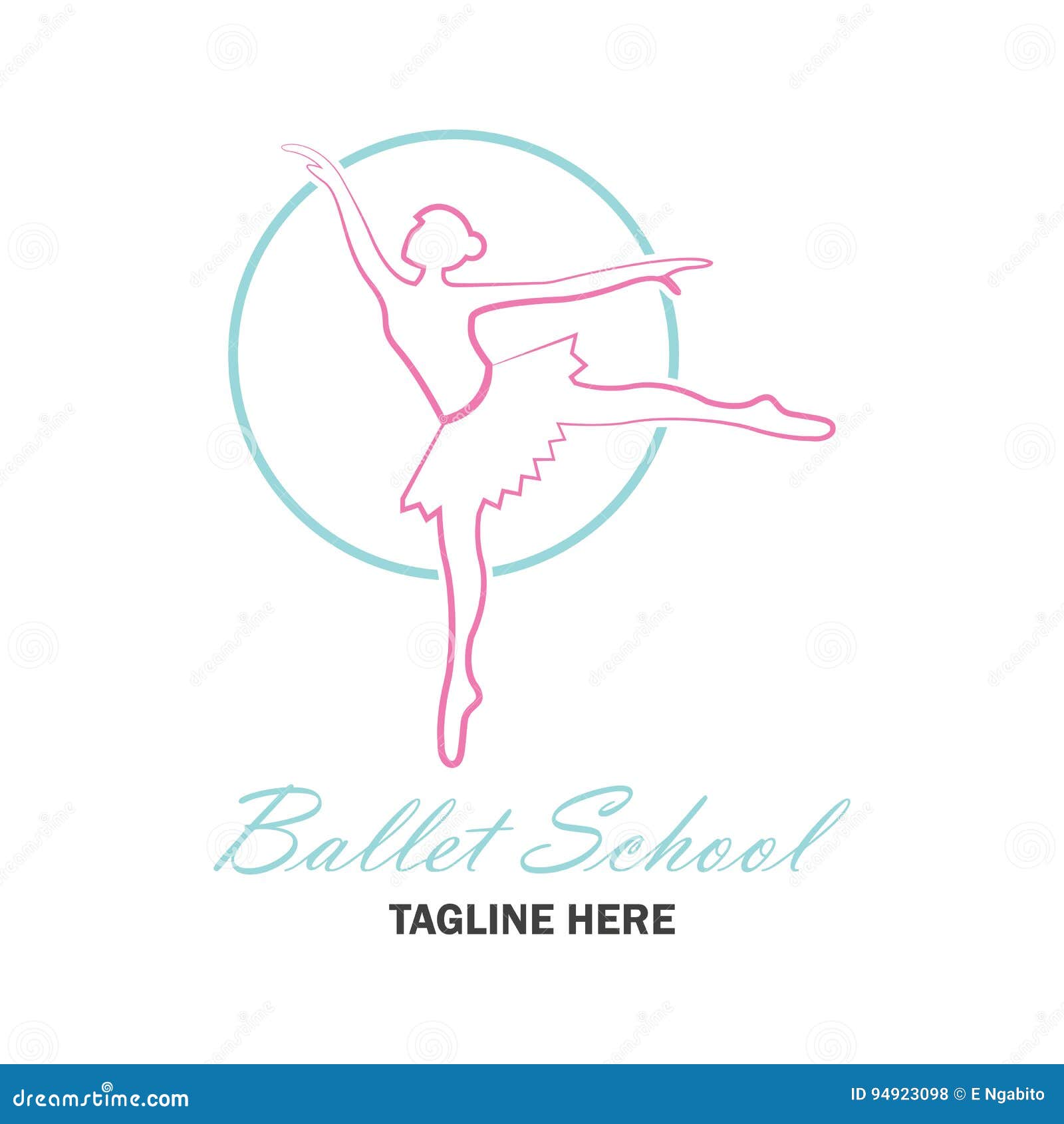 Ballet Logo for Ballet School. Vector Illustration Stock Vector ...