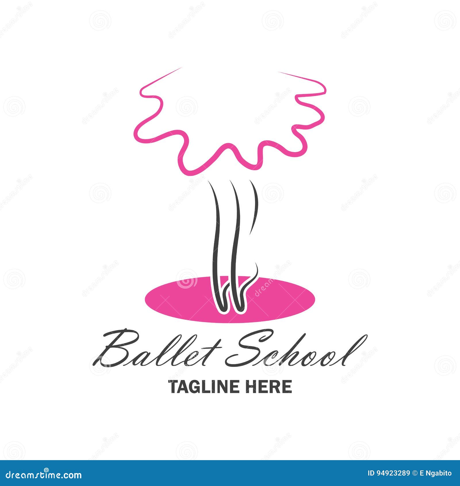 Ballet Logo for Ballet School. Vector Illustration Stock Vector ...