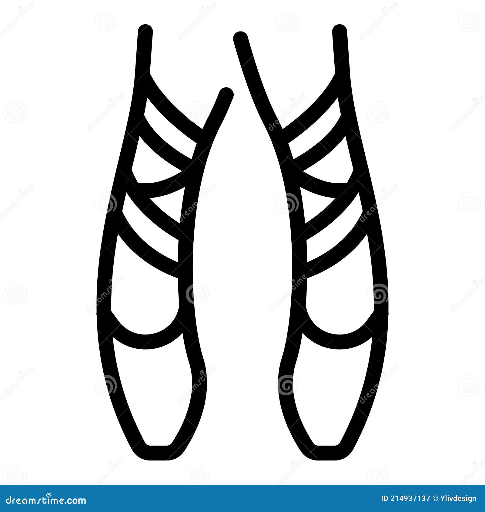 Ballet Pair Shoes Icon, Outline Style Stock Vector - Illustration of ...