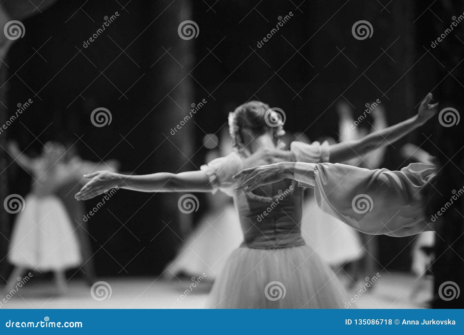 Ballet Pairs during the Performance of Classical Dance Stock Photo ...
