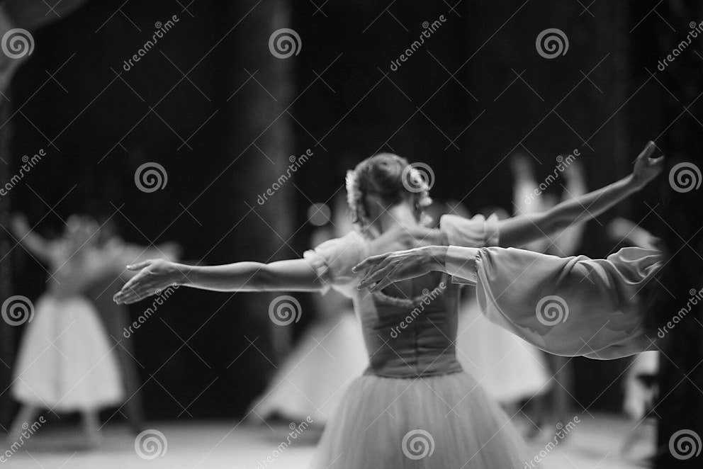 Ballet Pairs during the Performance of Classical Dance Stock Photo ...