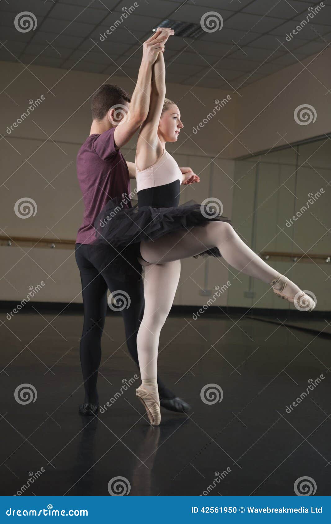Ballet Partners Dancing Gracefully Together Stock Photo - Image of ...