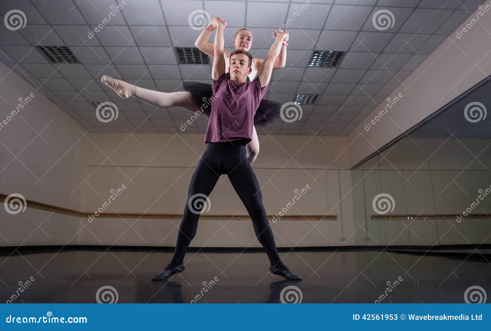 Ballet Partners Dancing Gracefully Together Stock Image - Image of ...