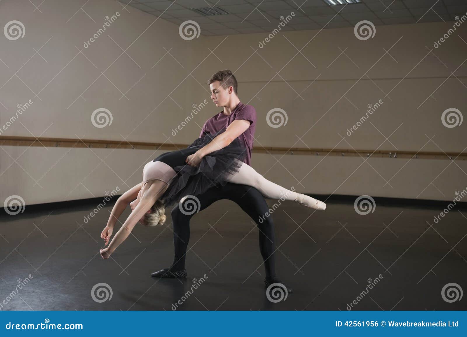 Ballet Partners Dancing Gracefully Together Stock Photo - Image of ...