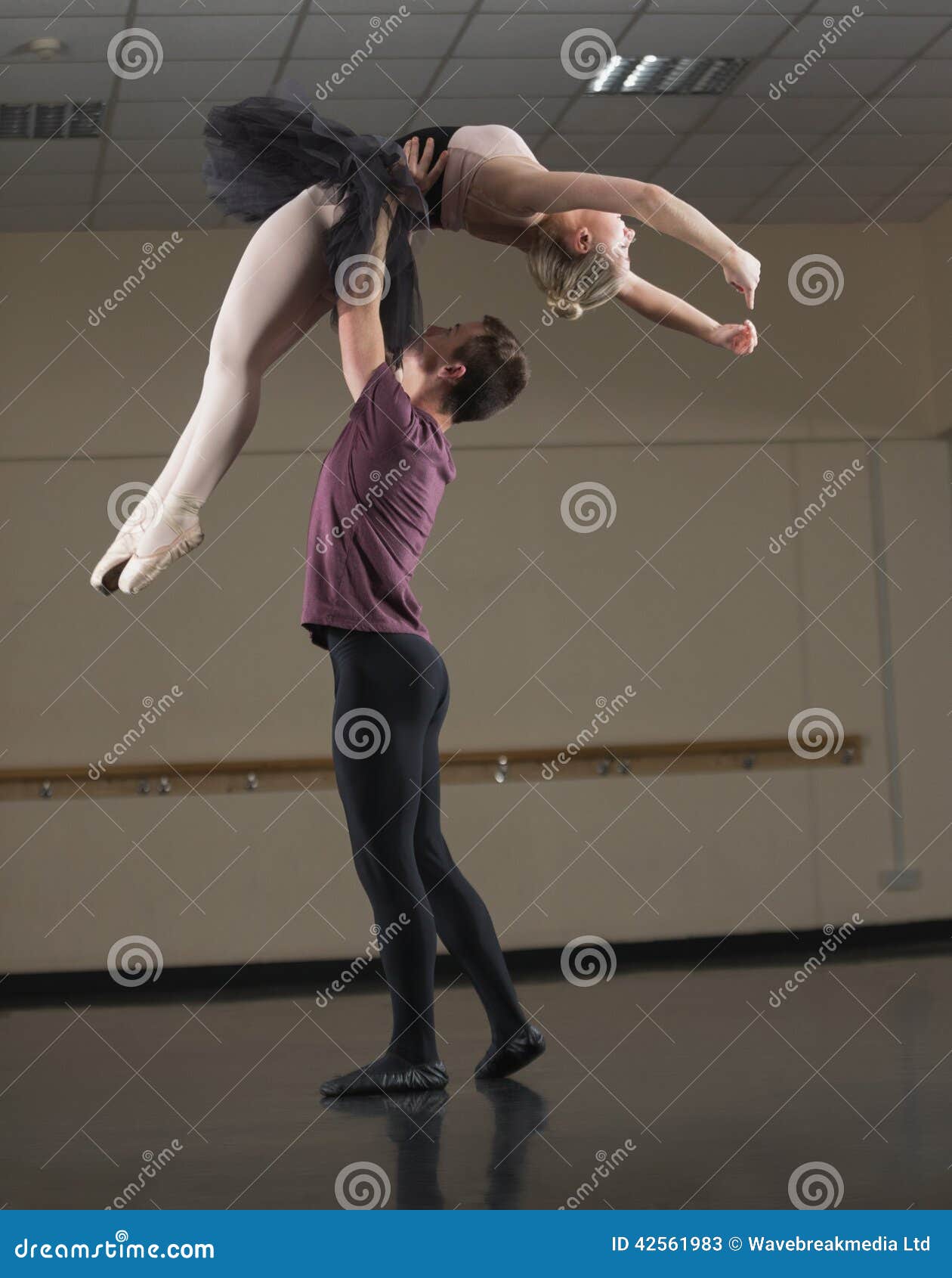 Ballet Partners Dancing Gracefully Together Stock Image - Image of ...