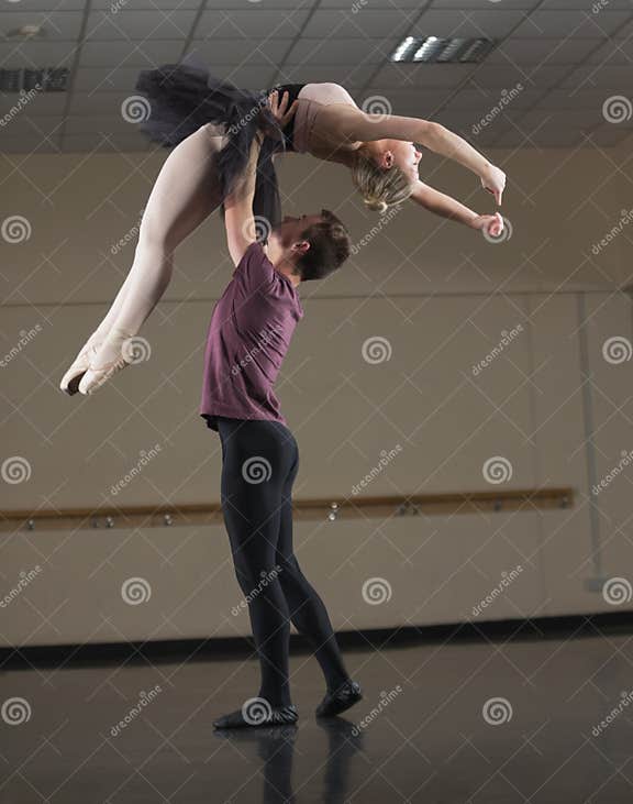 Ballet Partners Dancing Gracefully Together Stock Image - Image of ...