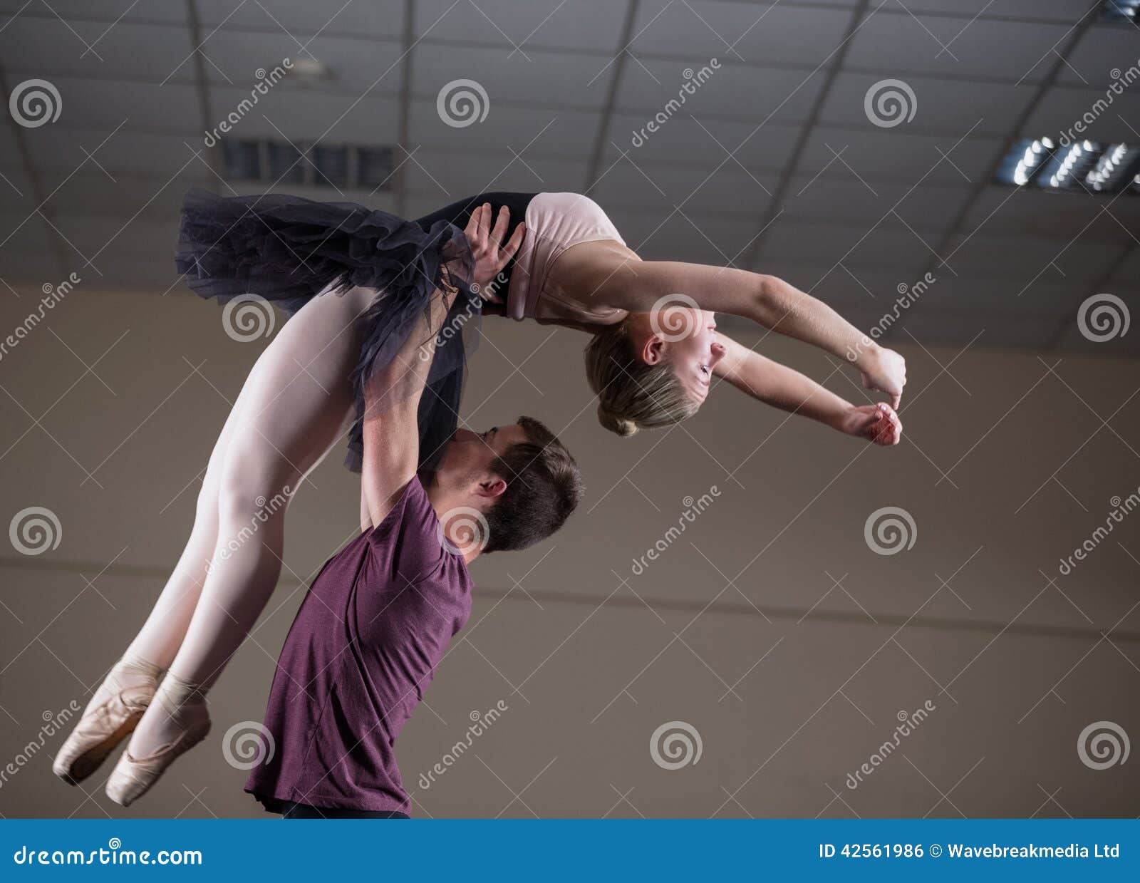 Ballet Partners Dancing Gracefully Together Stock Photo - Image of ...