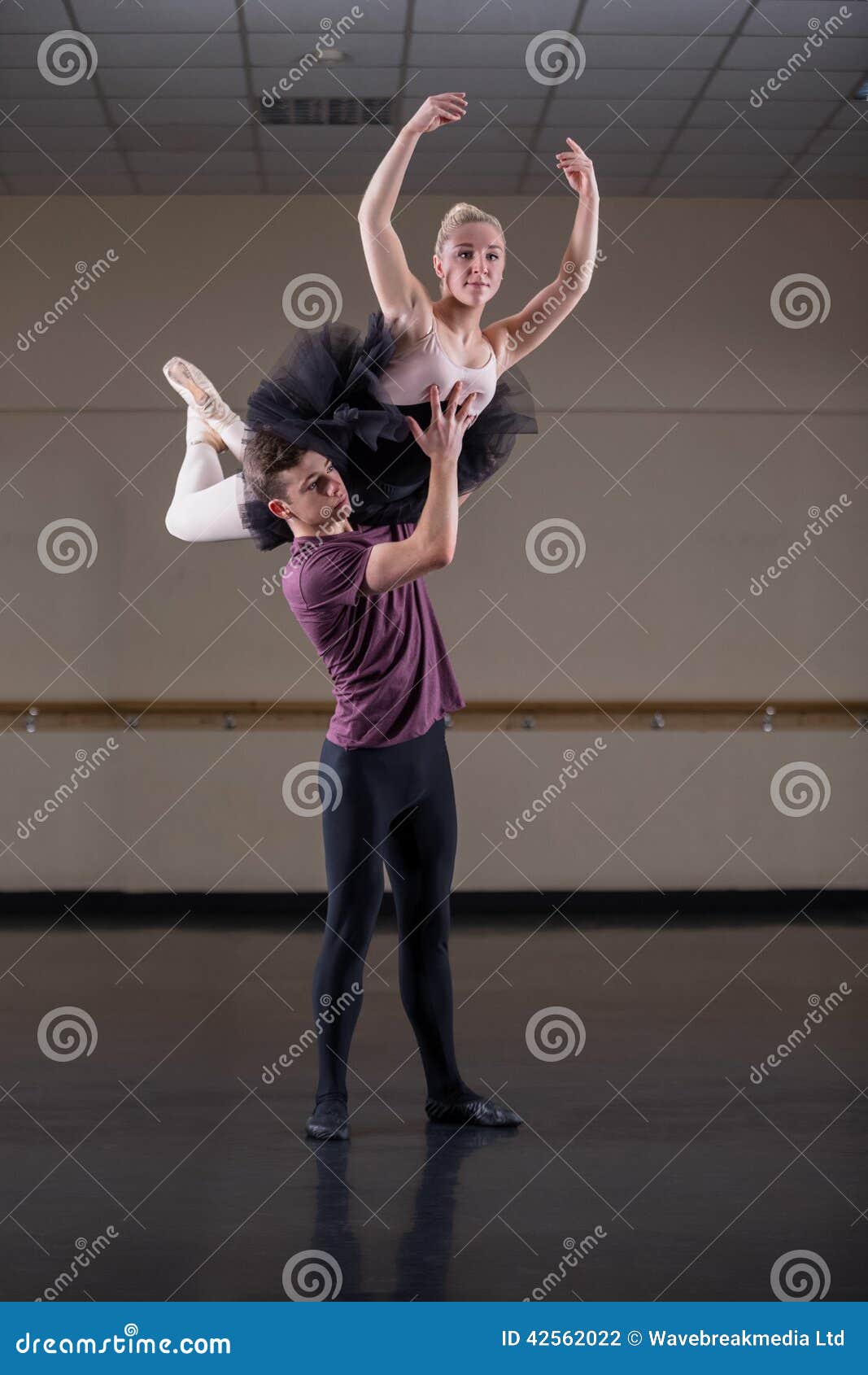 Ballet Partners Dancing Gracefully Together Stock Photo - Image of ...