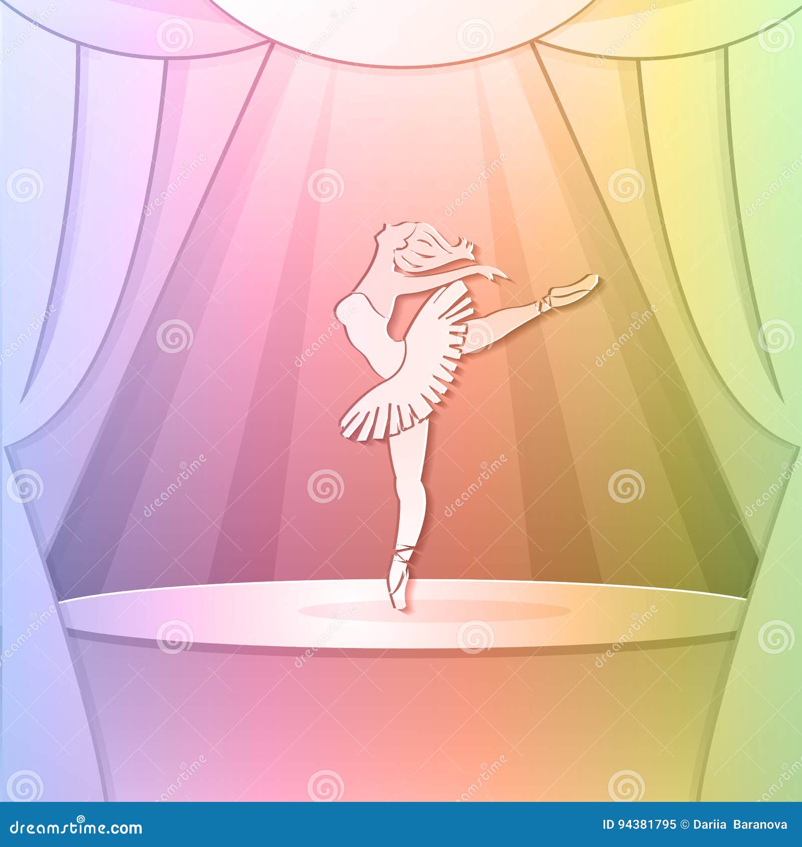 Ballet Performance Background Stock Vector - Illustration of ballet ...