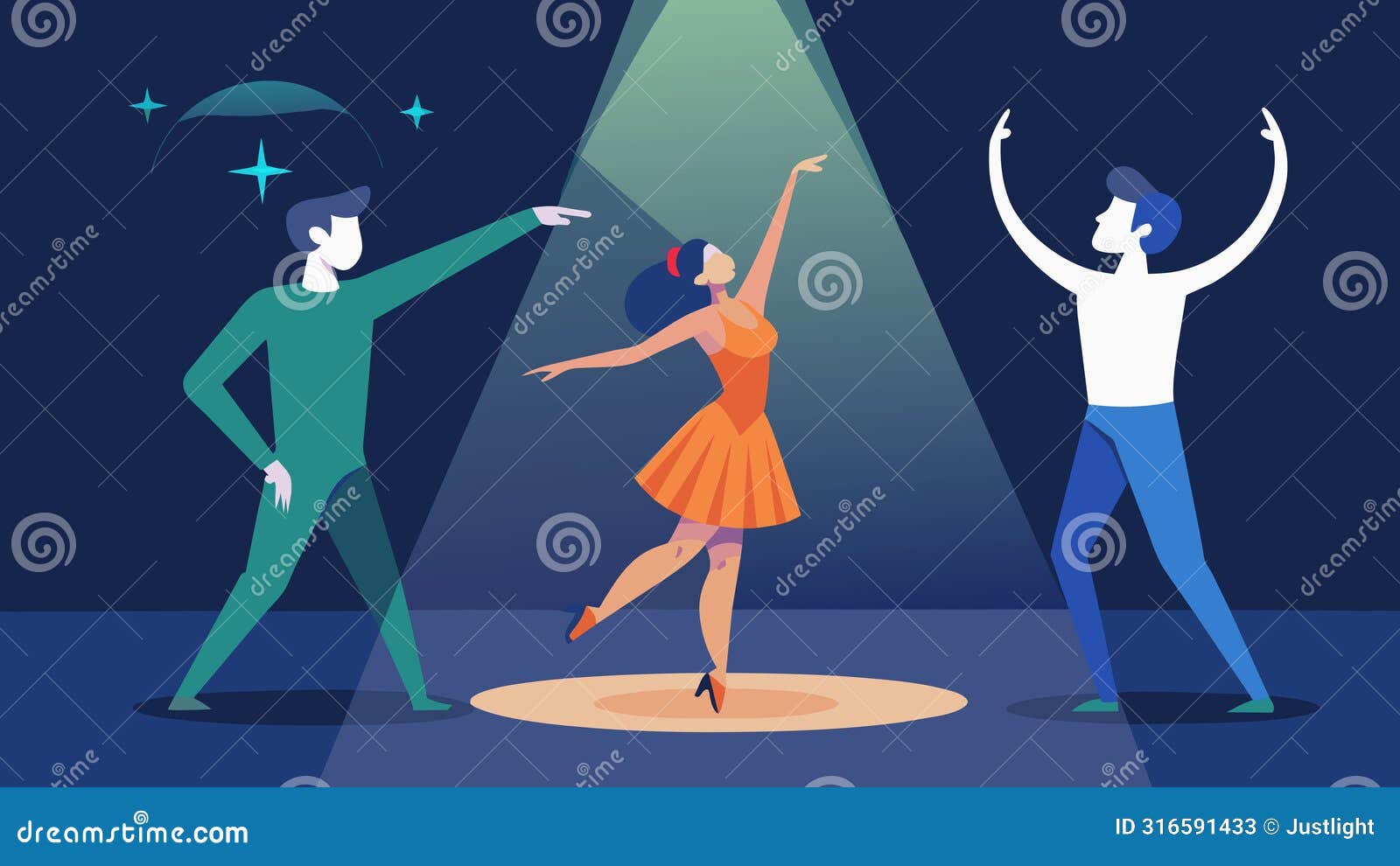 The Ballet Performance Featured Dimmed Spotlights and a Sign Language ...