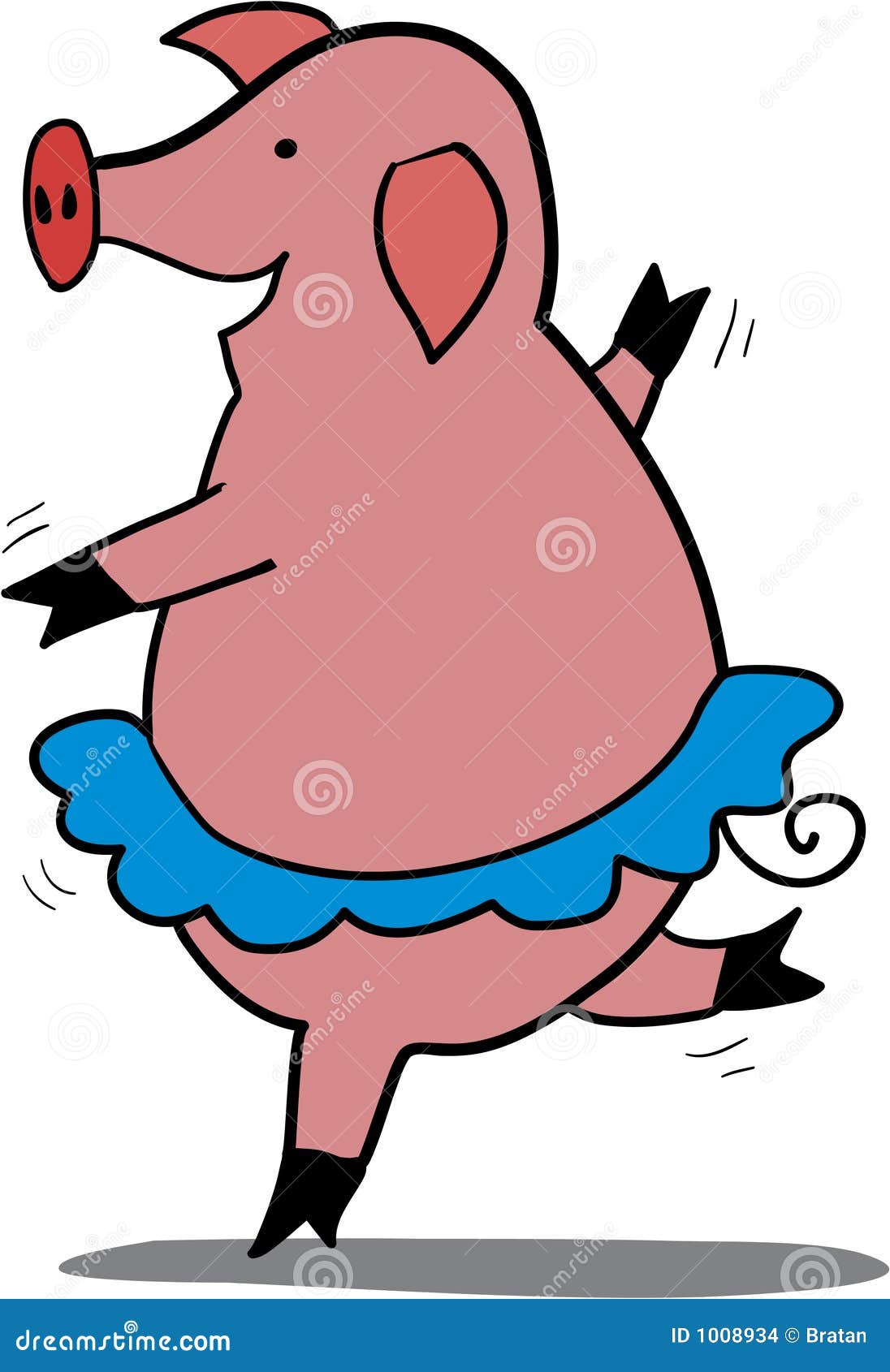 Ballet Piggy stock vector. Illustration of cute, curly - 1008934