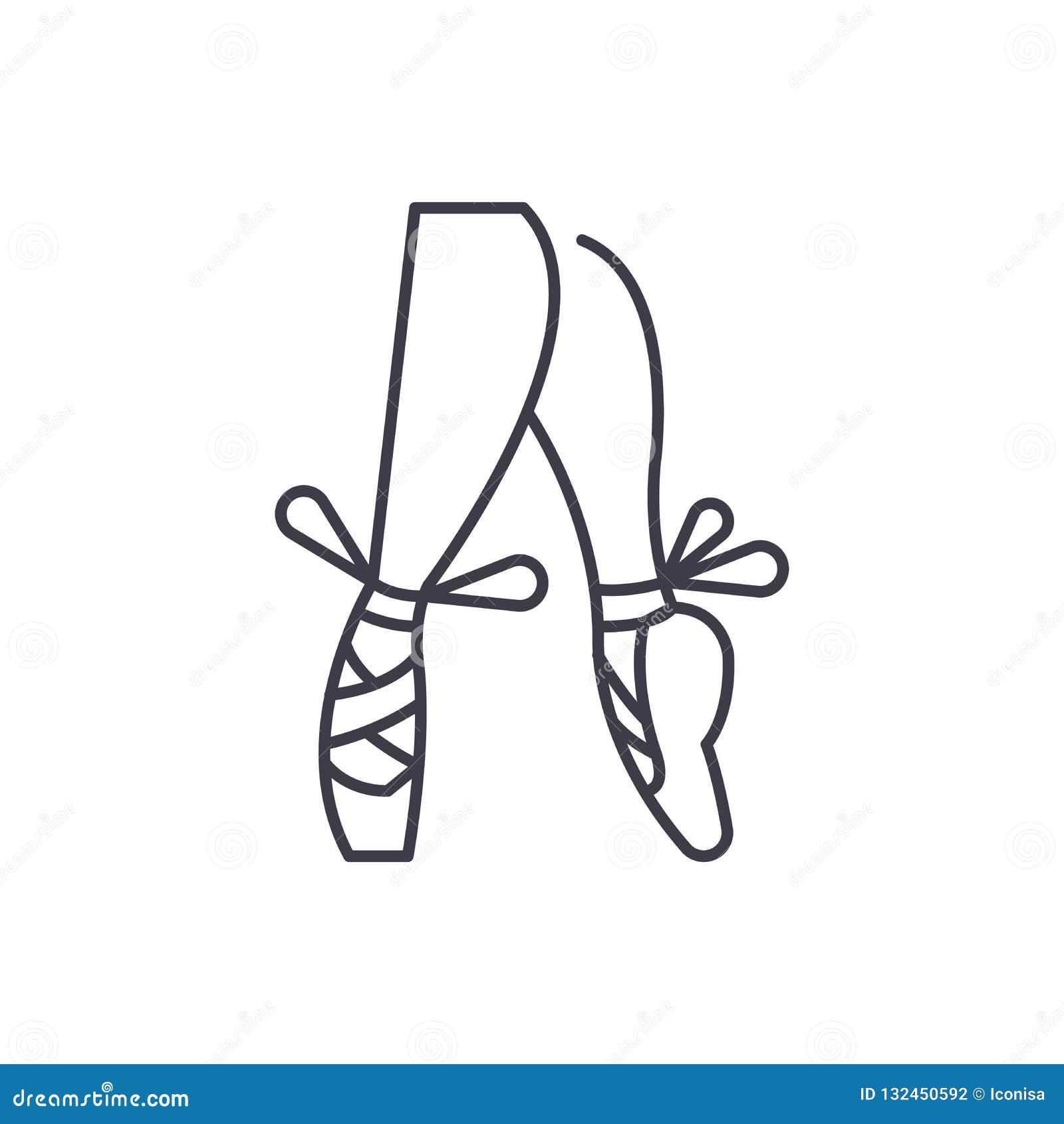 Ballet Pointe Shoes Line Icon Concept. Ballet Pointe Shoes Vector ... Ballet Pointe Shoes Line Icon Concept. Ballet Pointe Shoes Vector ...