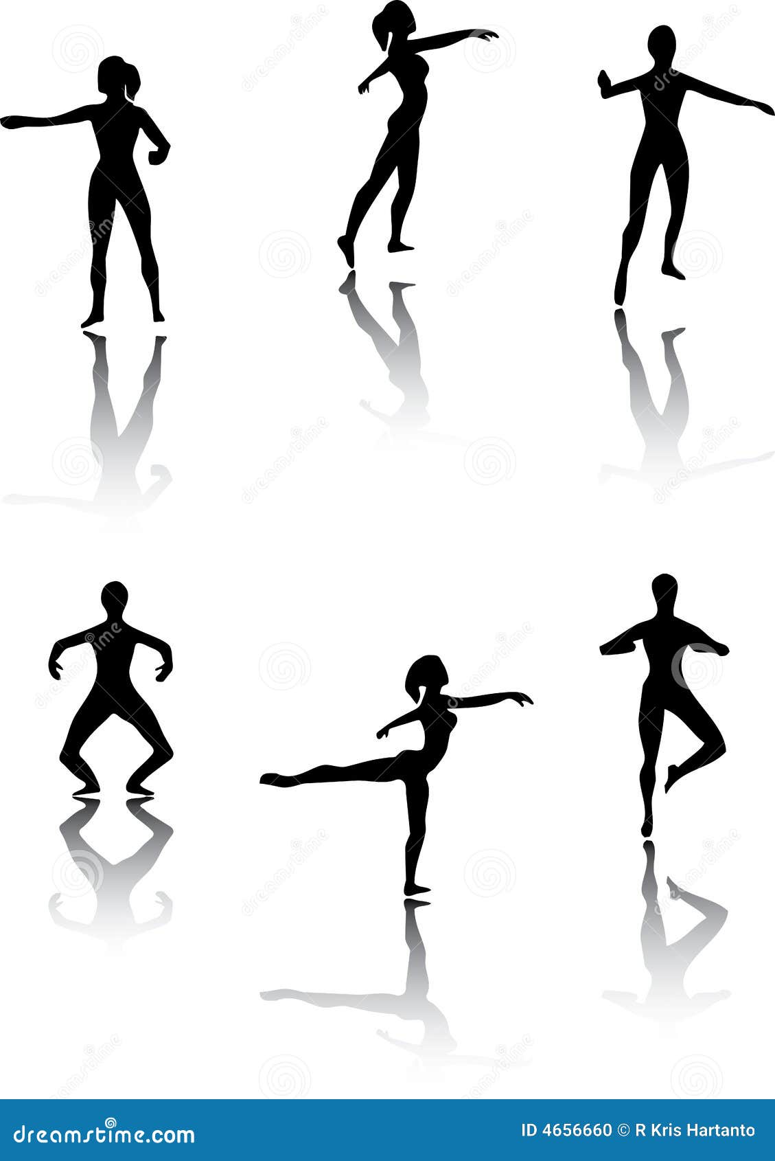 Ballet poses stock vector. Illustration of woman, arabesque - 4656660