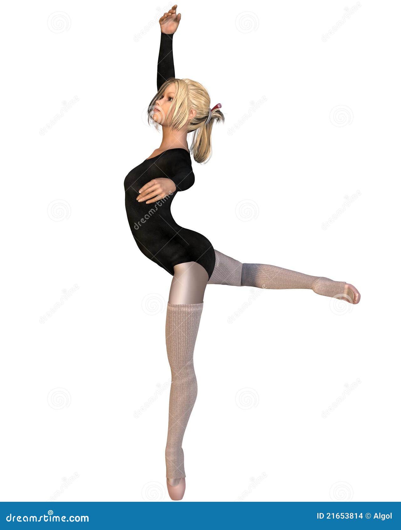Ballet Practice - Attitude Pose Stock Images - Image: 21653814