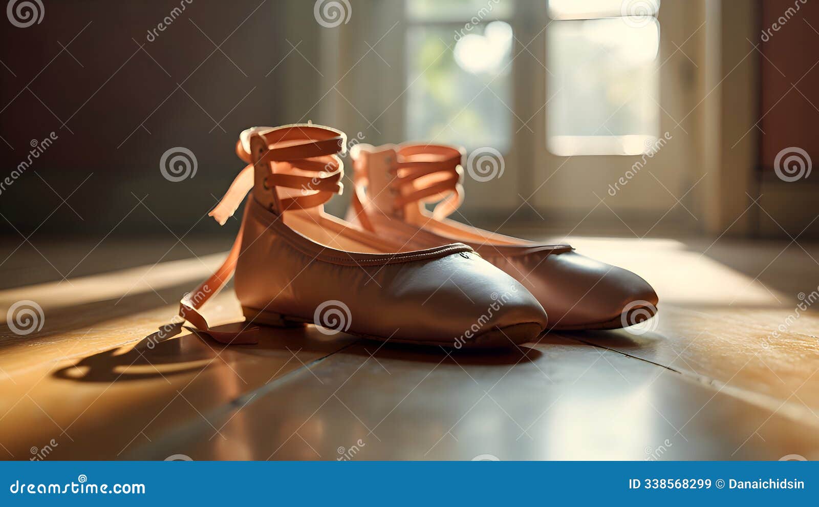Ballet Shoe Composition in Soft Lighting in a Dance Studio. Stock ...