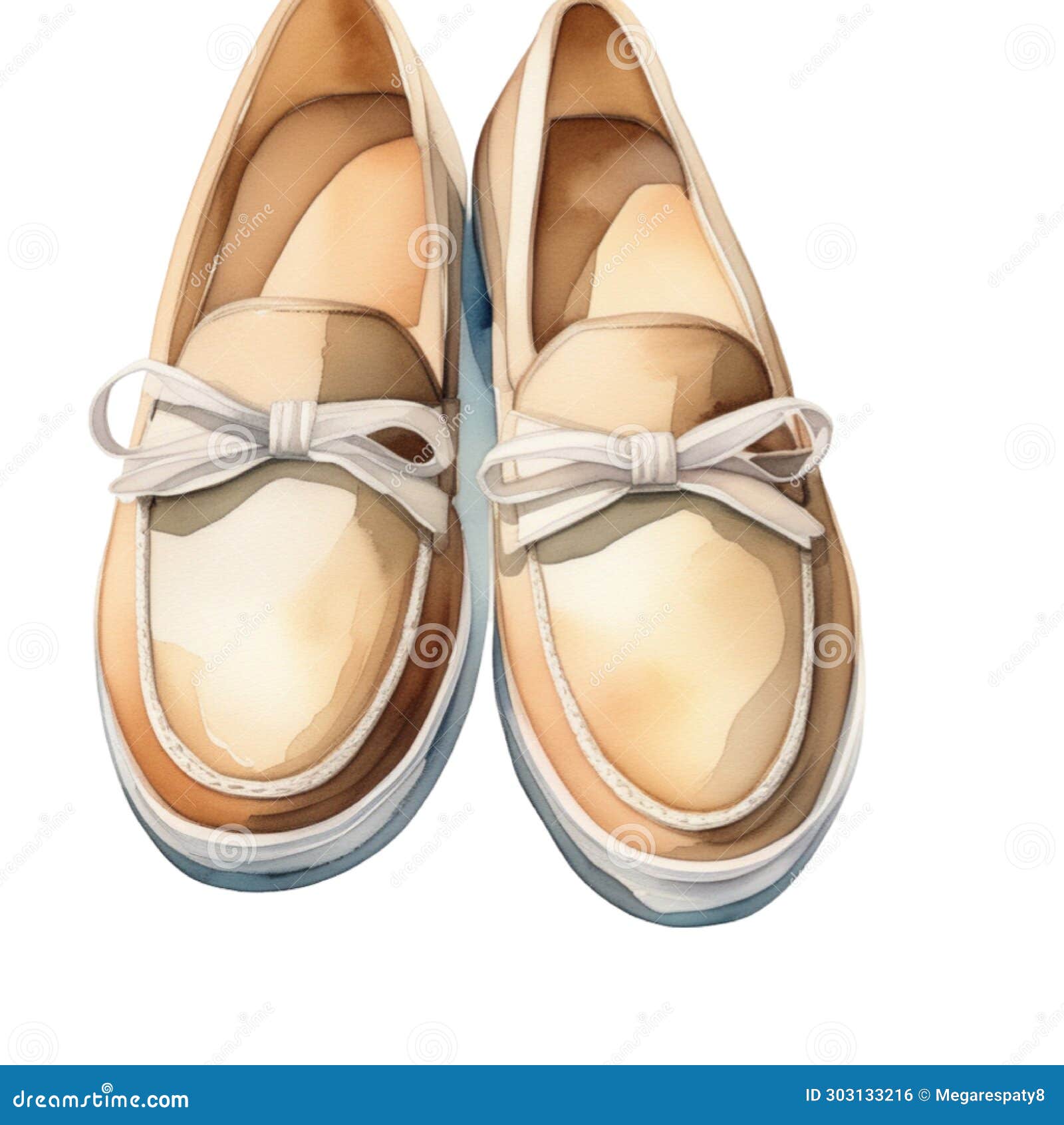 Loafer Shoes Watercolor Illustration Stock Photo - Illustration of ...