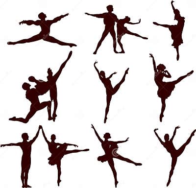 Ballet_silhouette stock vector. Illustration of clip, ballet - 7531850