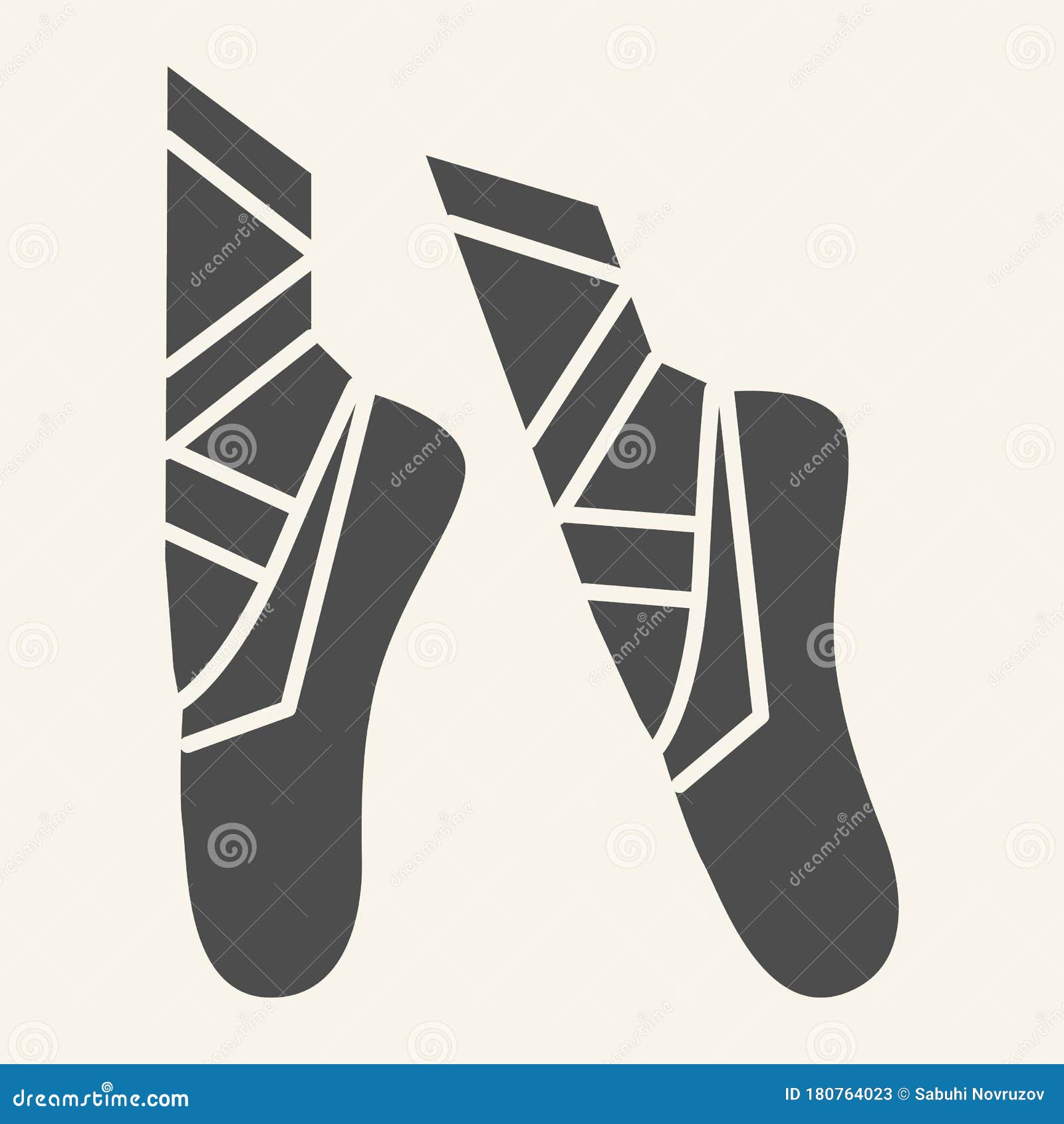Ballet Solid Icon. Ballet Pointes Glyph Style Pictogram on Beige ...