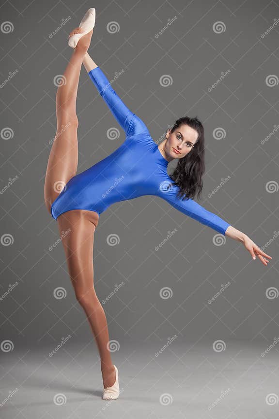 Ballet splits stock image. Image of female, woman, training - 18384503
