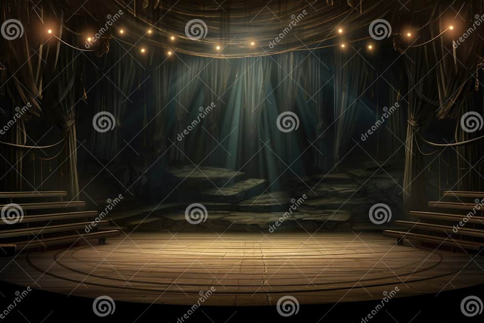 Ballet Stage with Spotlight and Empty Seats Stock Image - Image of ...