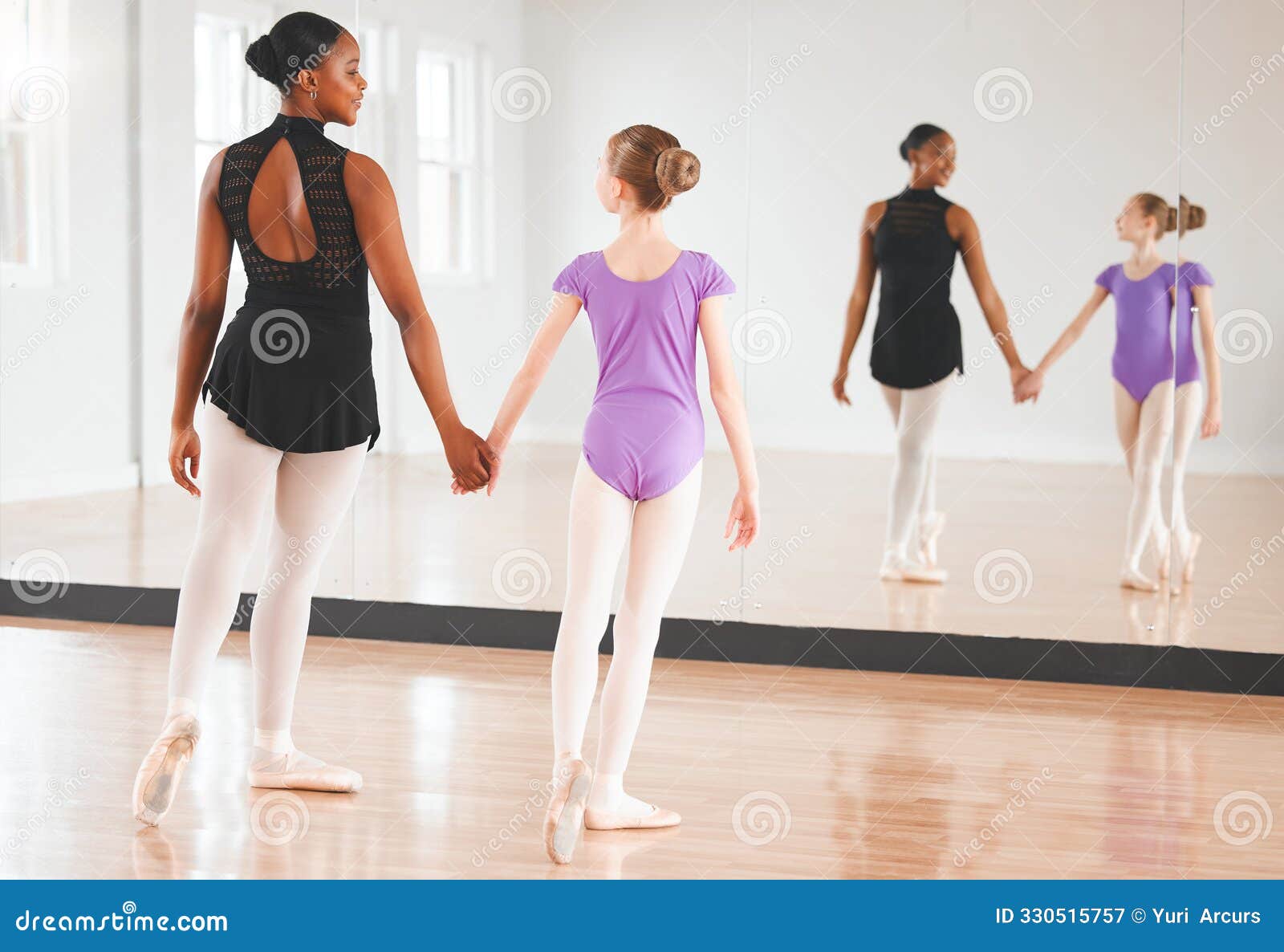 Ballet, Student and Teacher in Studio with Teaching, Technique and ...