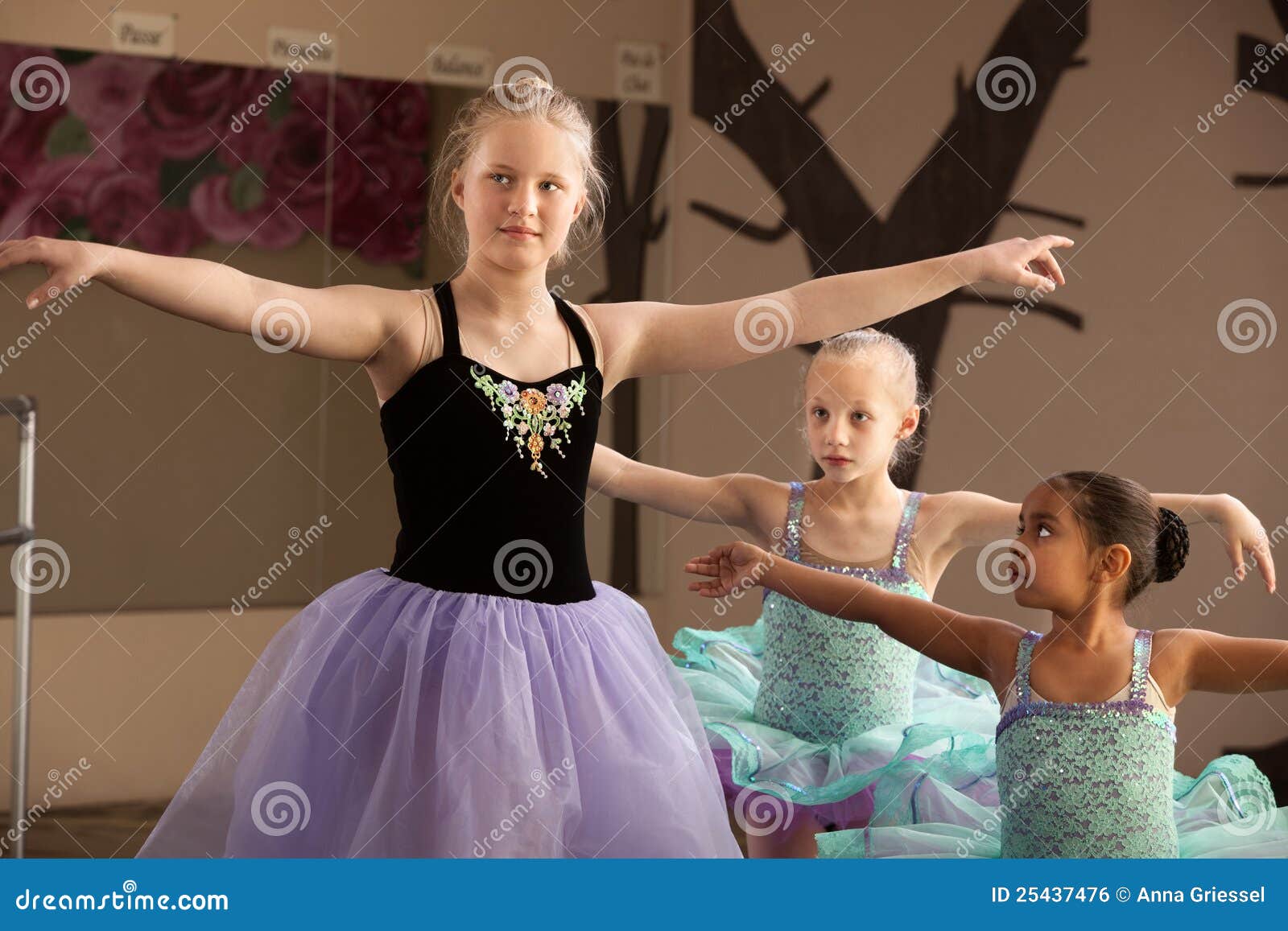 Ballet Students Practice Together Stock Photo - Image of mulatto, ages ...