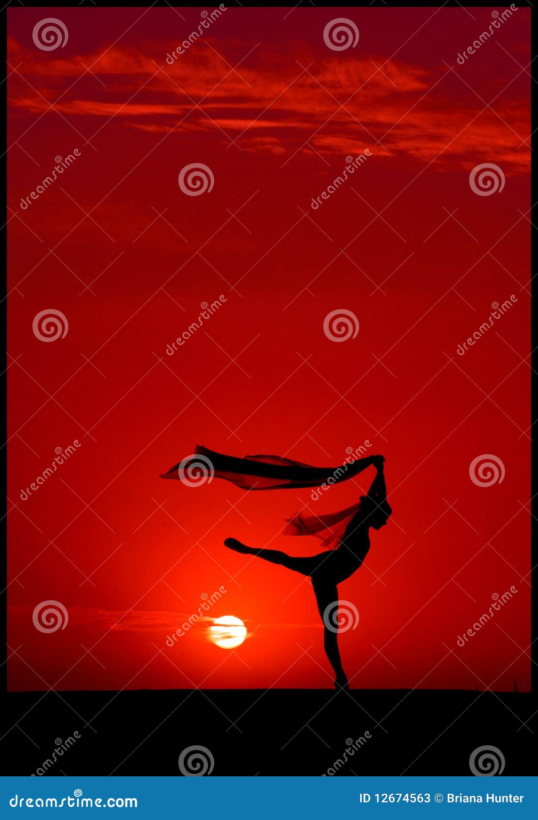 Ballet at Sunset stock image. Image of music, exercise - 12674563