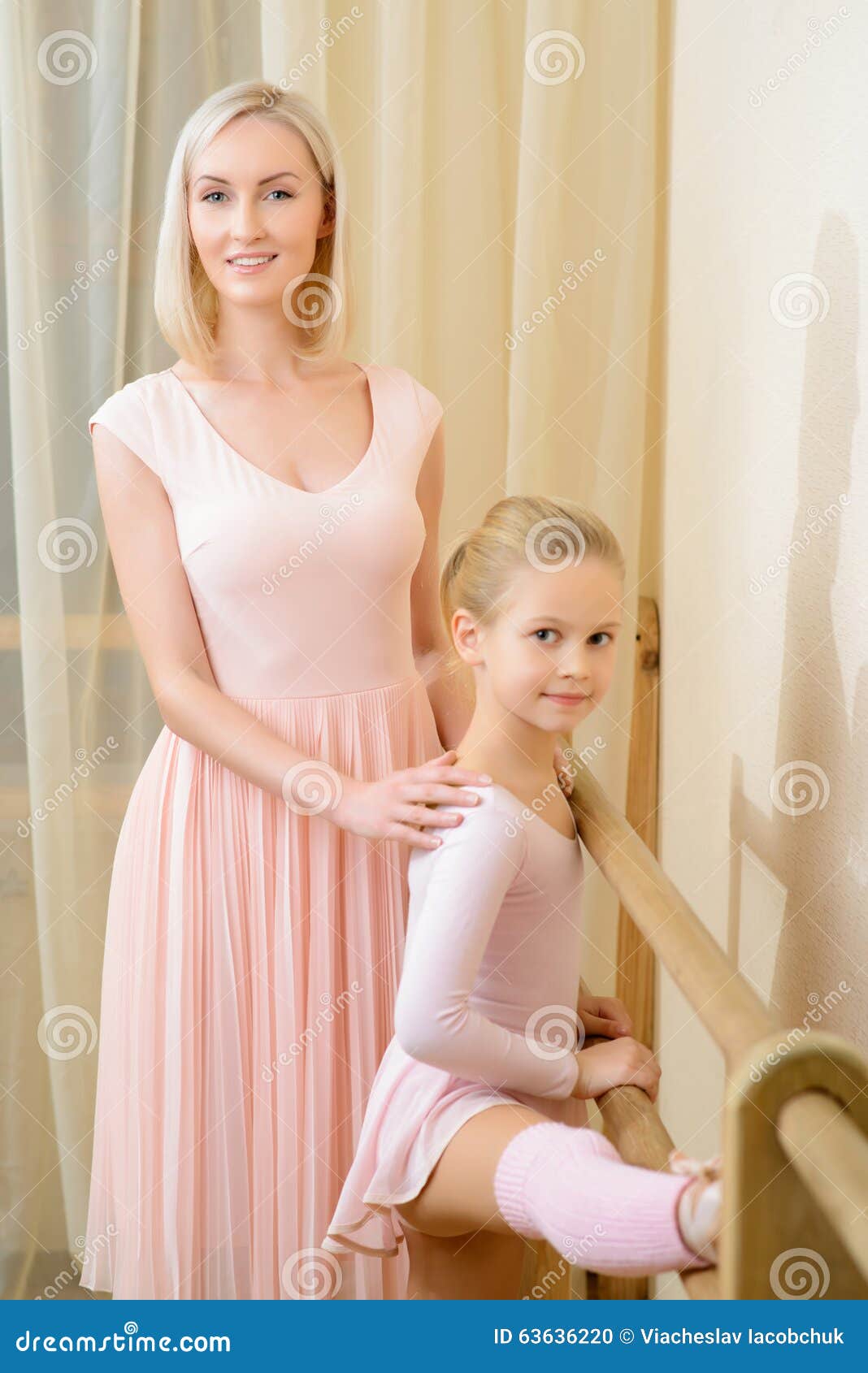 Ballet Teacher with Her Apprentice Stock Photo - Image of girl, school ...