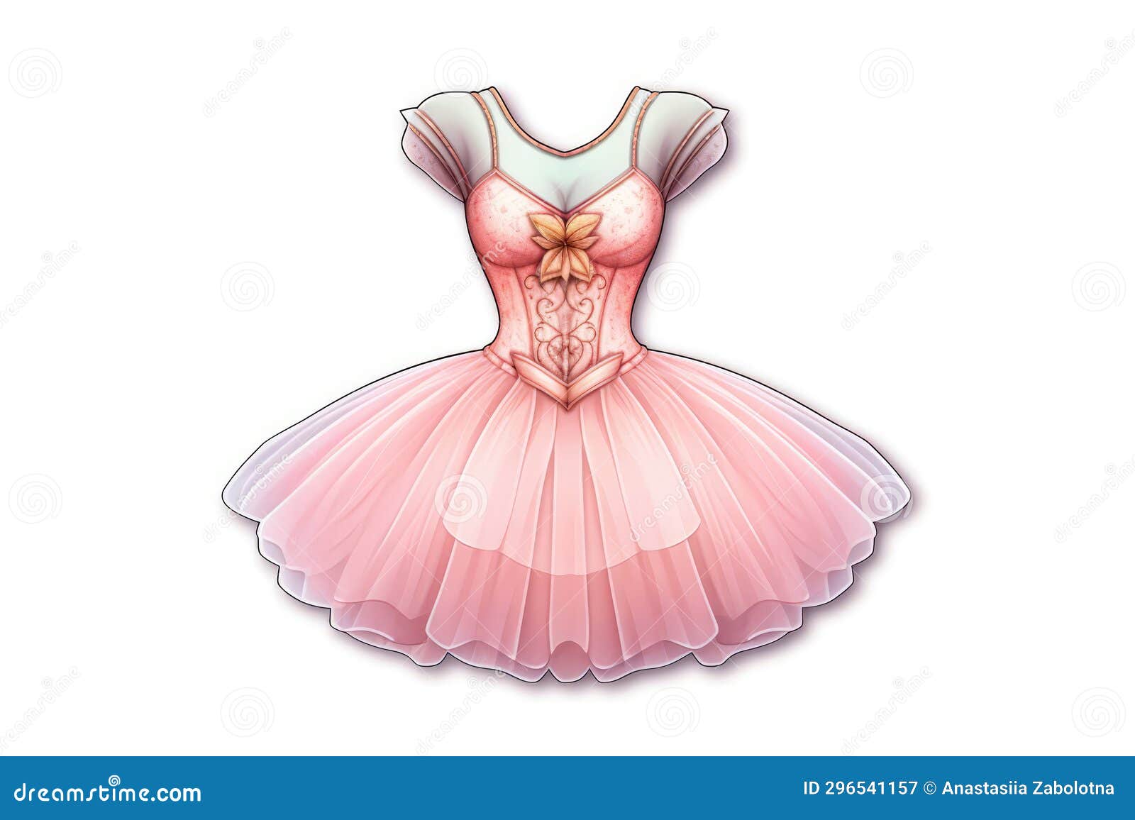 Ballet Tutu Sticker on White Background. Generative AI Stock ...
