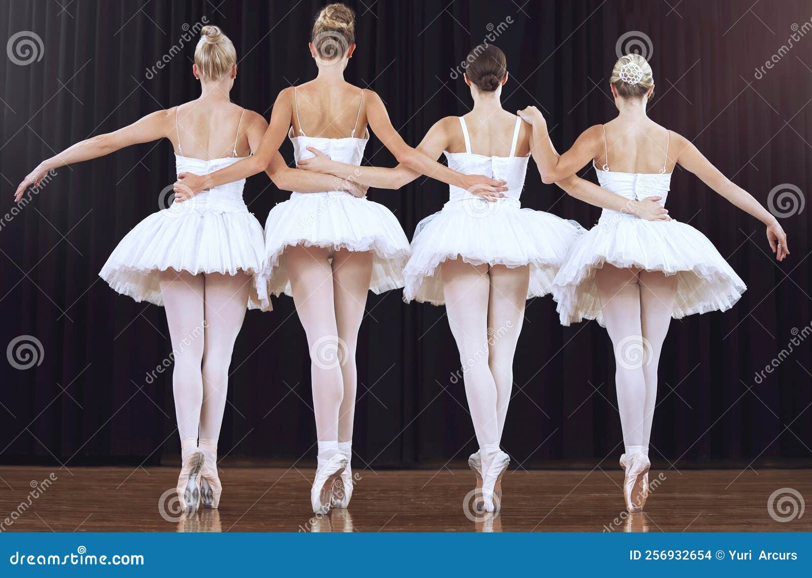 Ballet Women at Stage Dance Performance or Show Performing Elegant ...