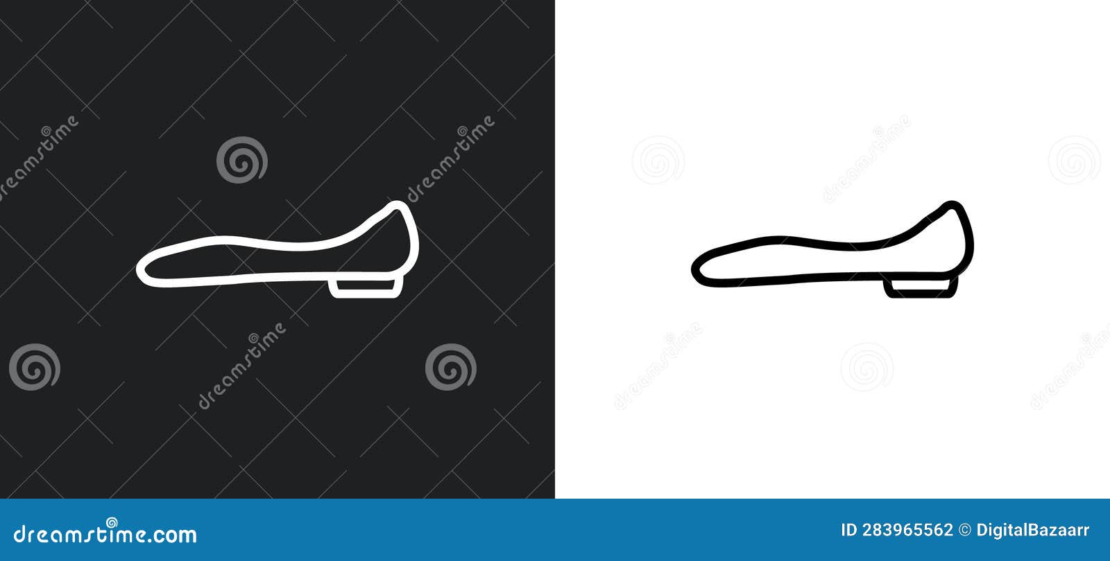 Ballets Flats Icon On White Background. Simple Element Illustration ...