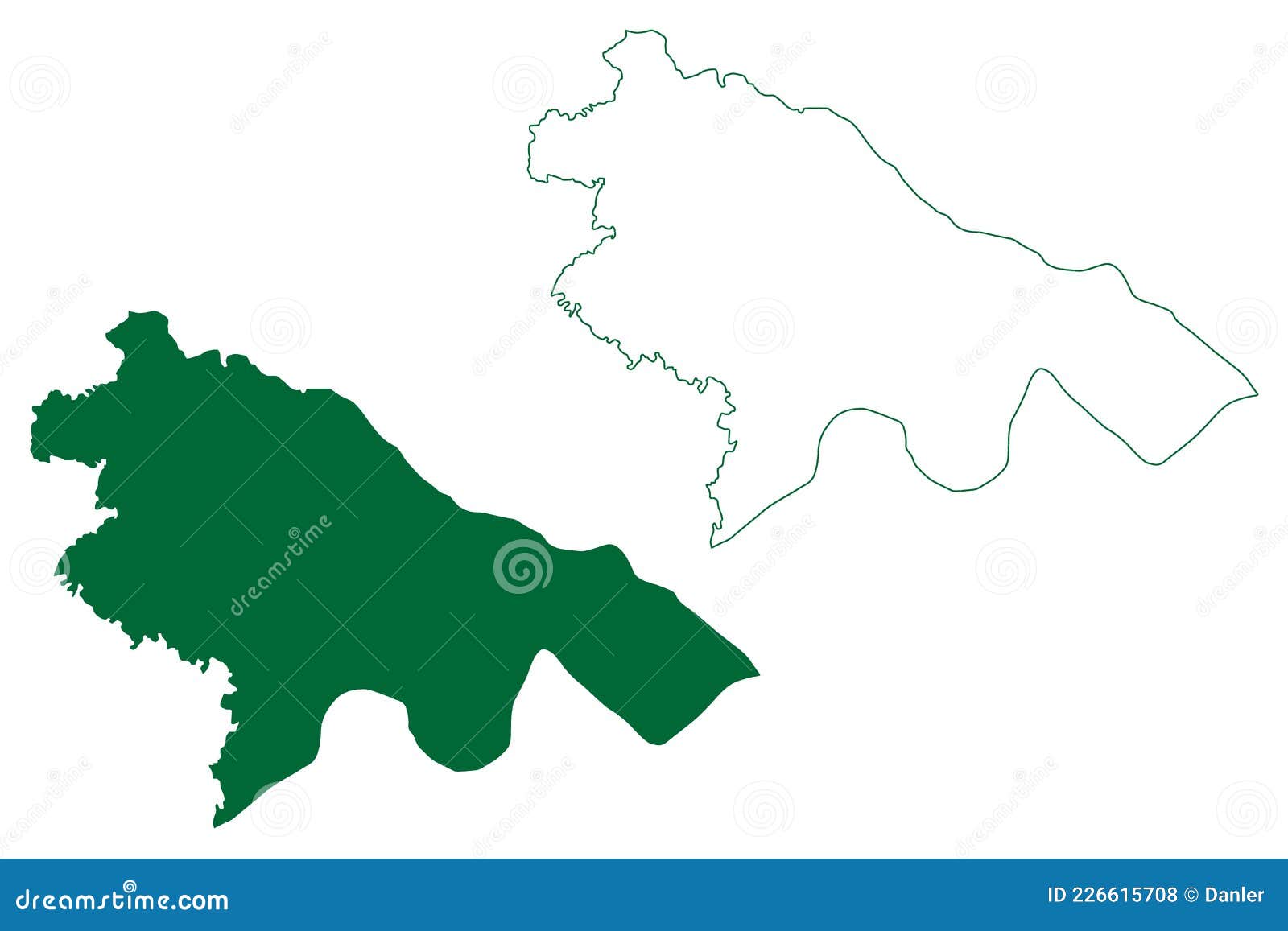 Ballia District Uttar Pradesh State, Republic of India Map Vector ...