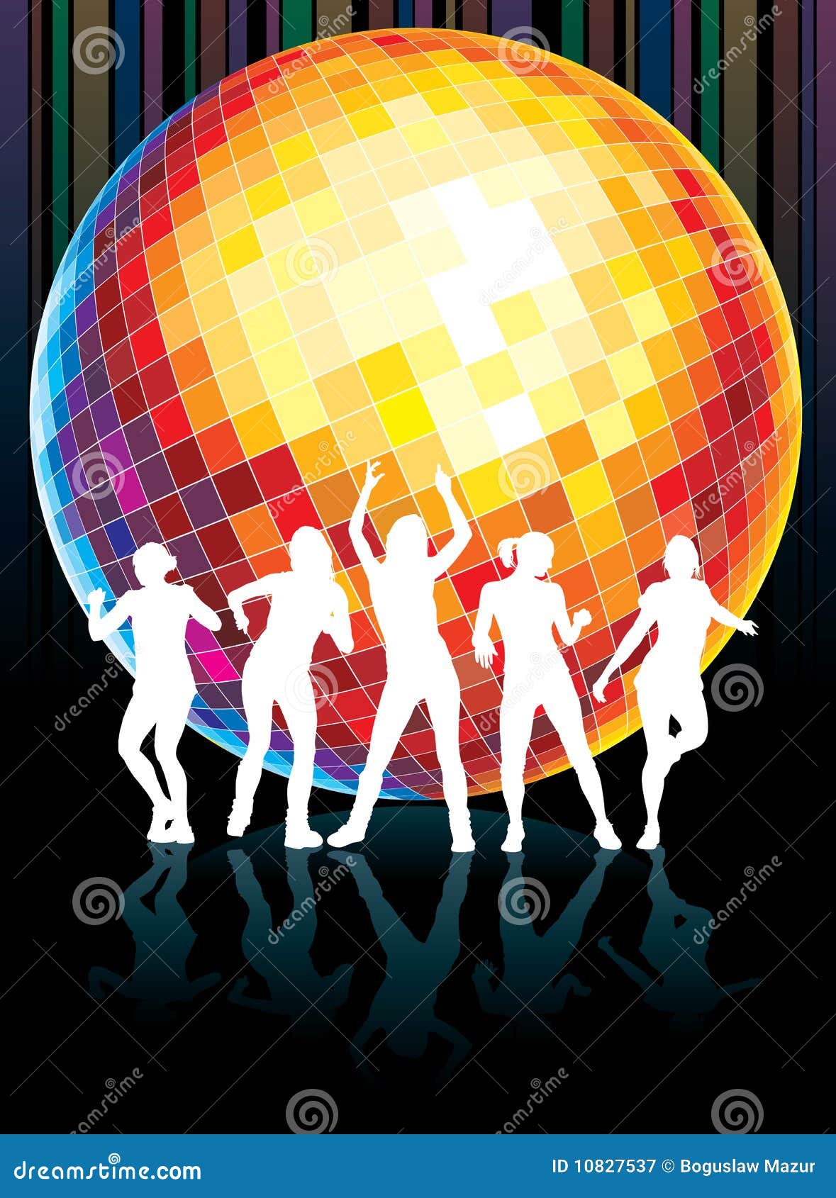 Ballo della discoteca illustrazione vettoriale. Illustrazione di musica ...