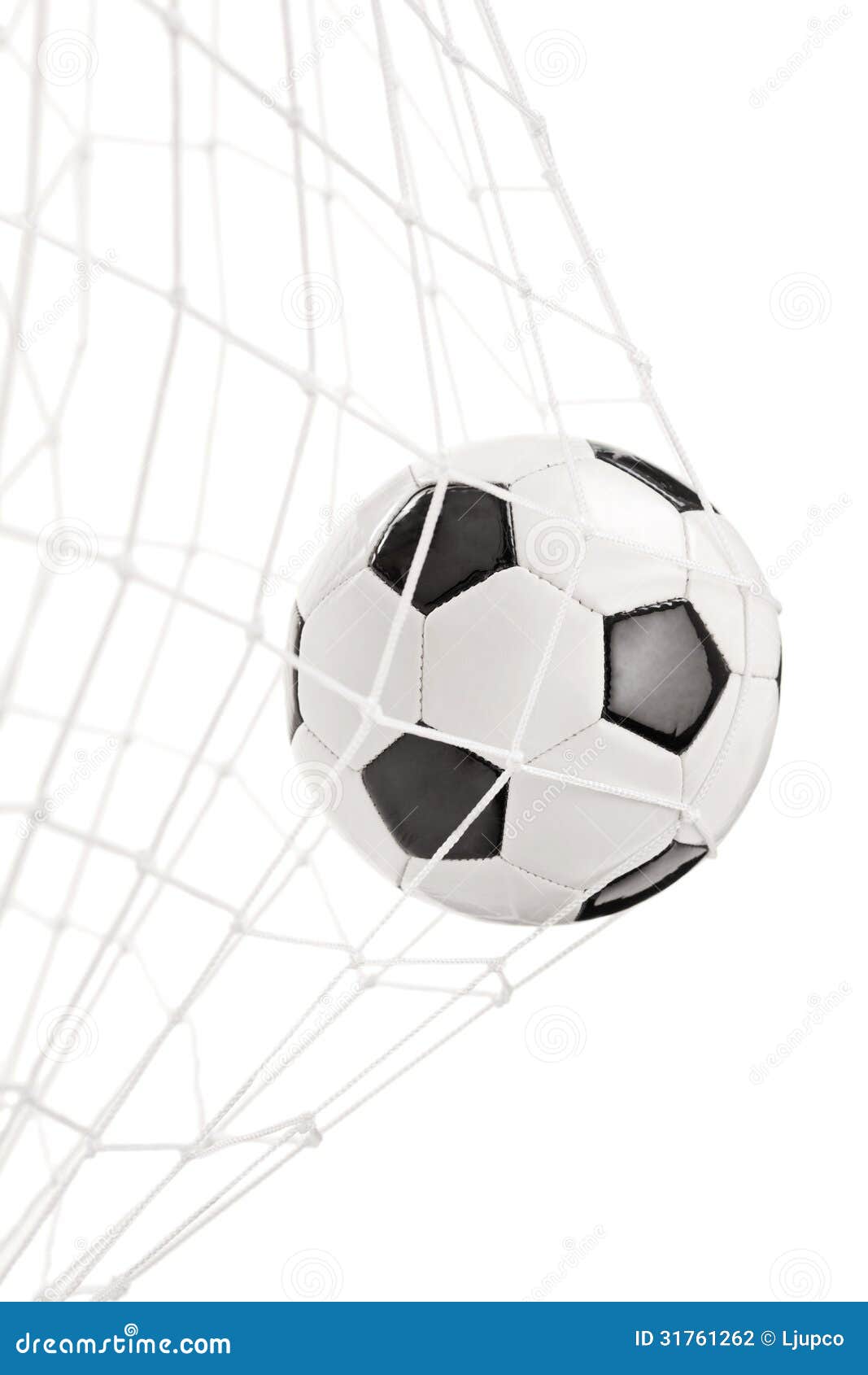 Ballon De Football Dans Un Filet De but Photo stock - Image of objet ...