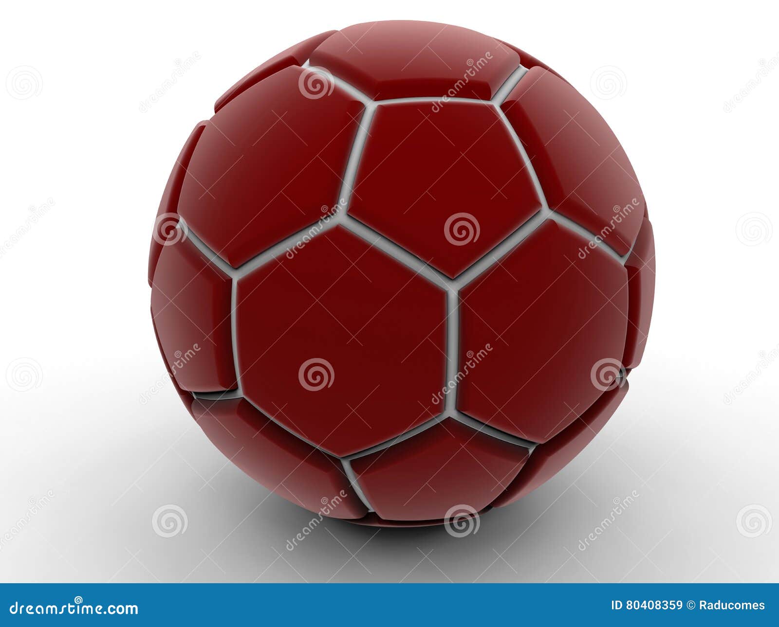 Ballon de football rouge illustration stock. Illustration du ...