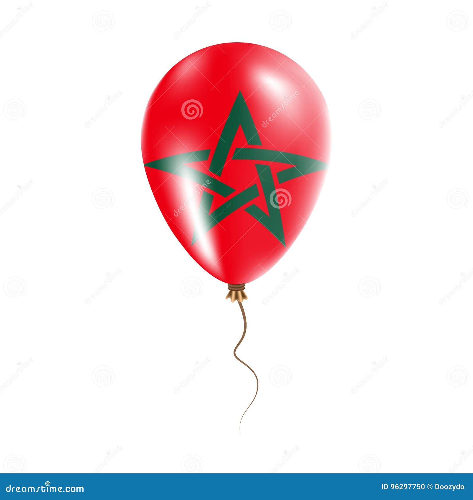 Ballon Du Maroc Avec Le Drapeau Illustration de Vecteur - Illustration ...