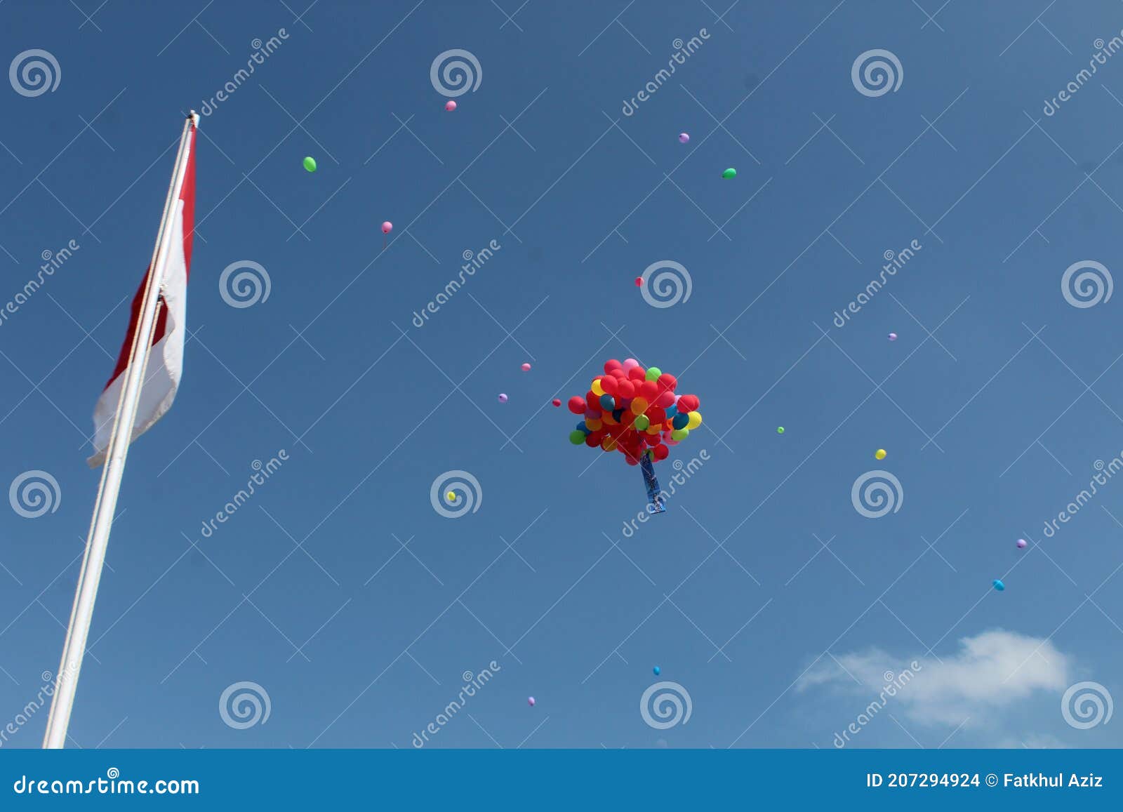 Balloon and flag stock photo. Image of color, flag, good - 207294924