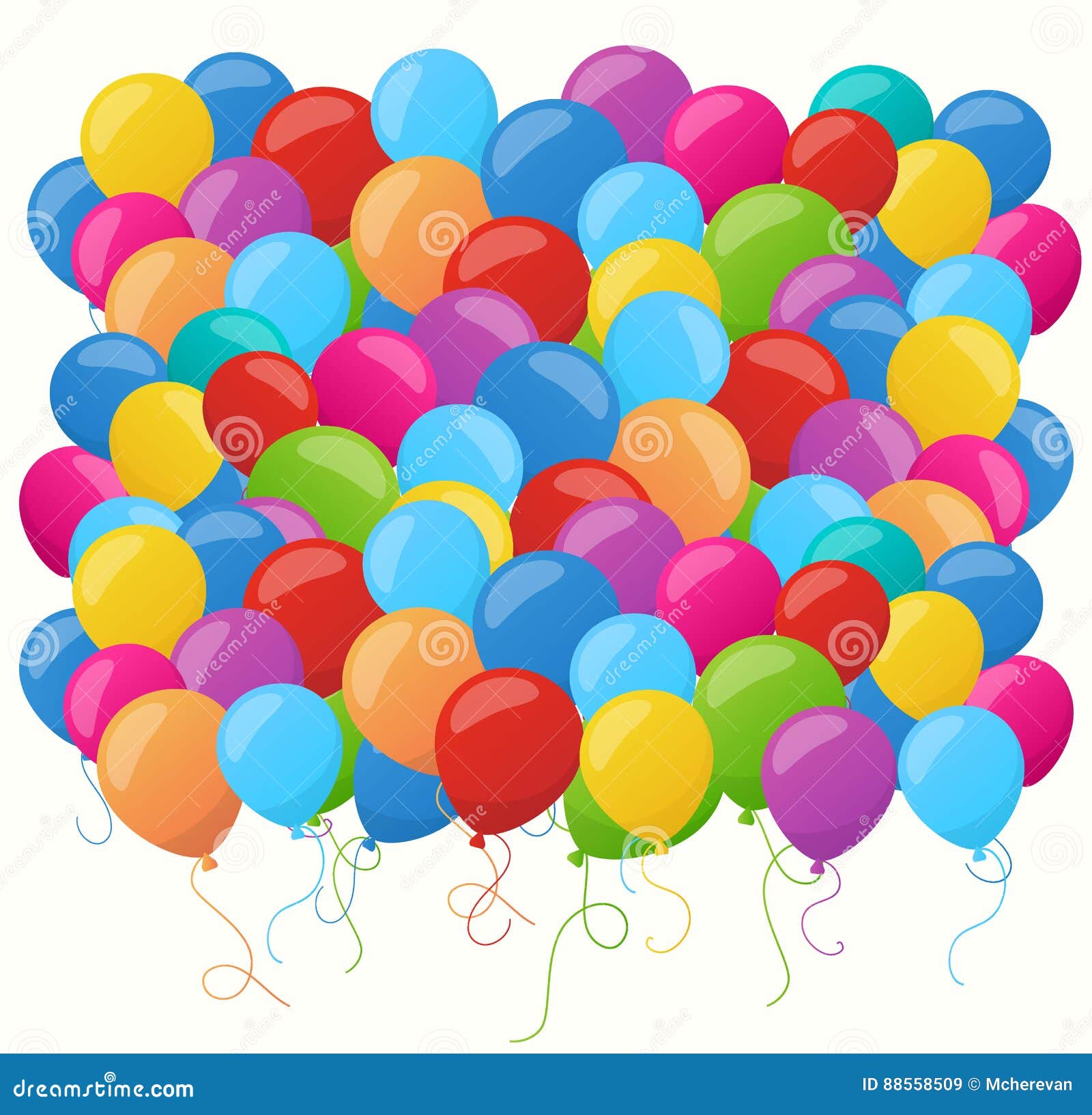 Ballon-Hintergrund-Vektor-Illustration Stock Abbildung - Illustration von hintergrund, fahne ...