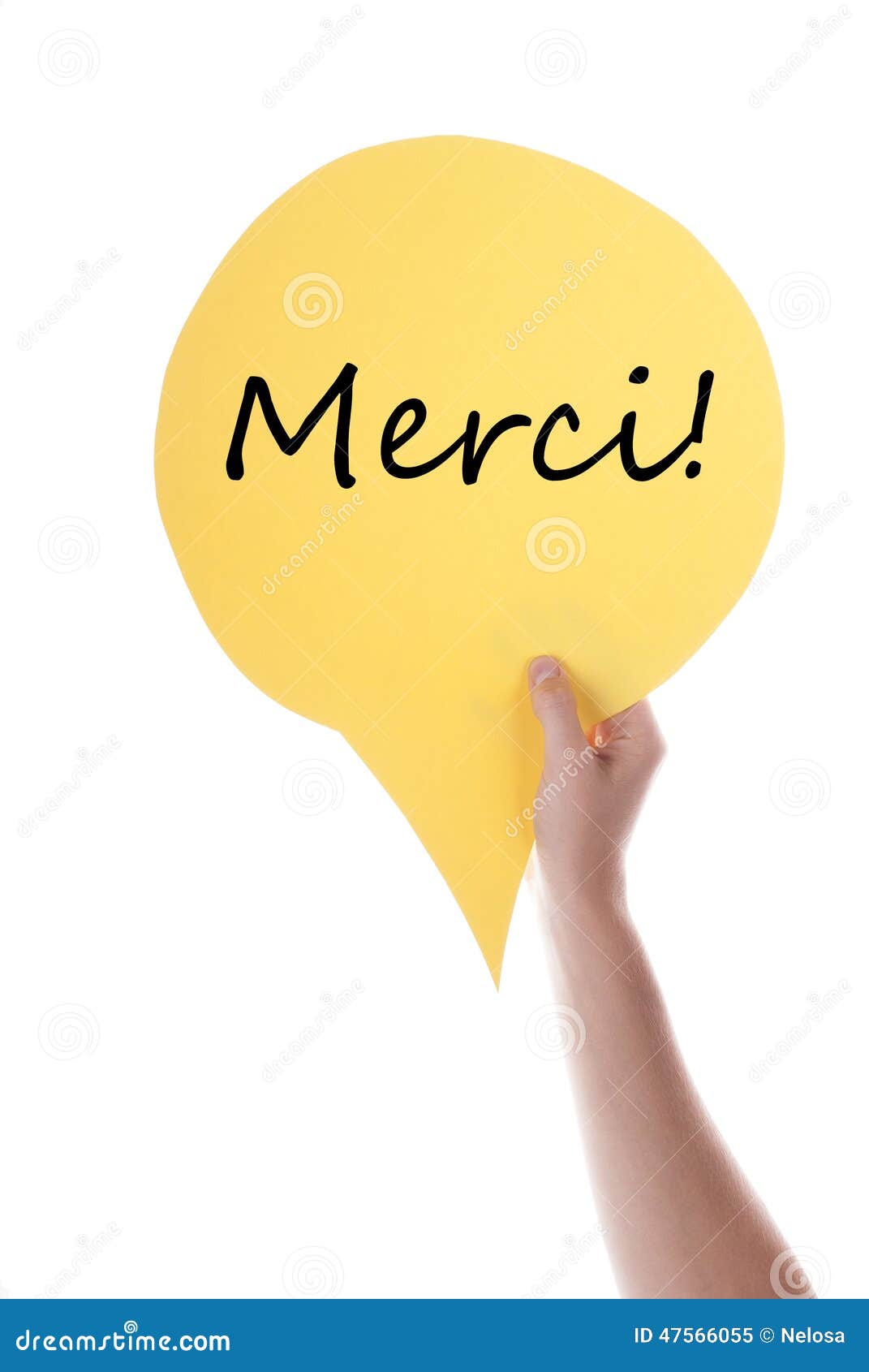 Ballon Jaune De La Parole Avec Merci Image stock - Image du appréciez ...