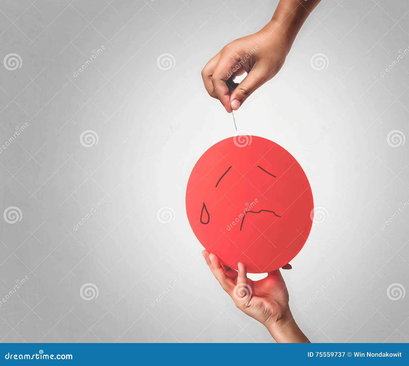 Ballon and needle stock image. Image of needle, metaphor - 75559737