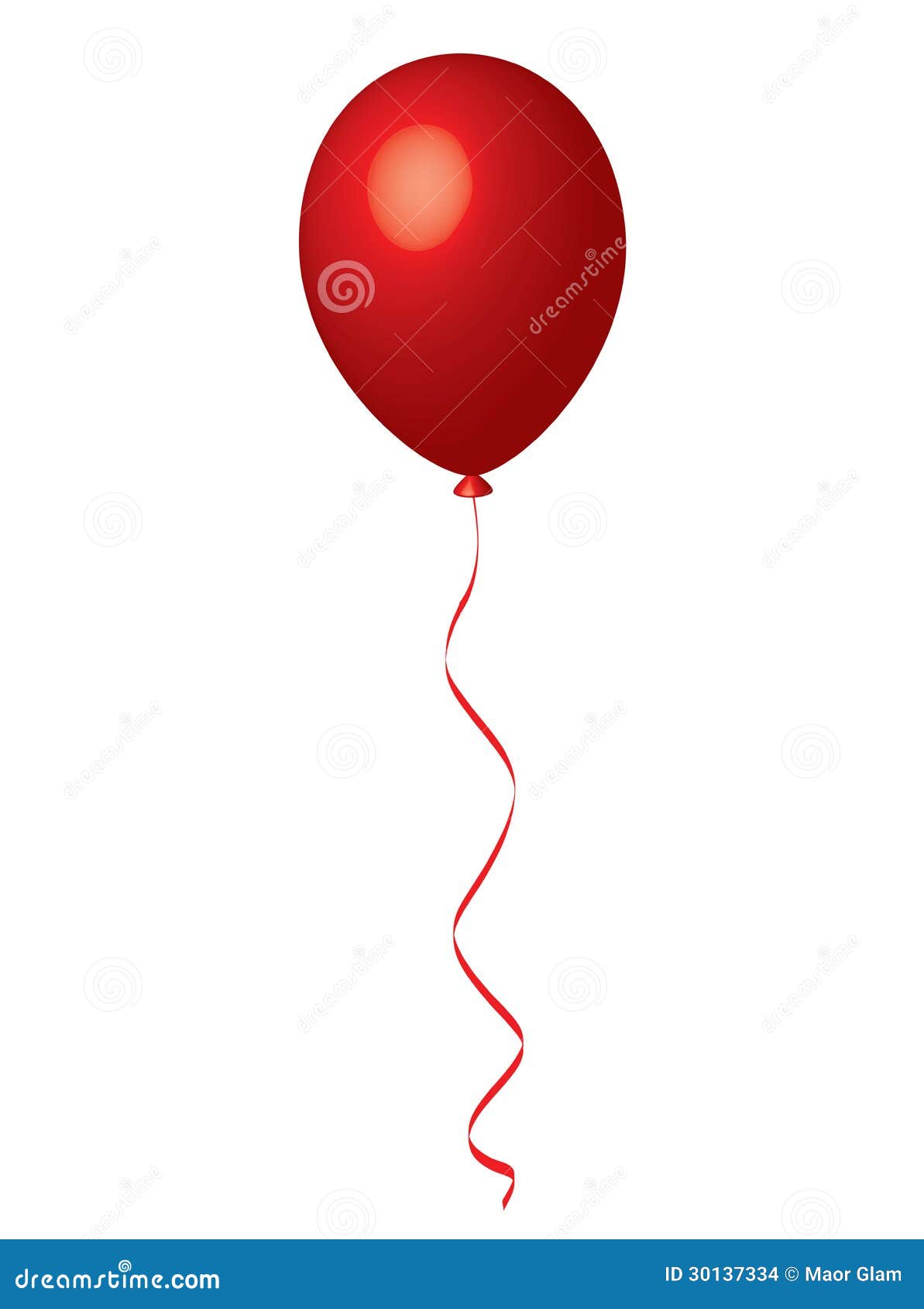 Ballon rouge illustration de vecteur. Illustration du fête - 30137334